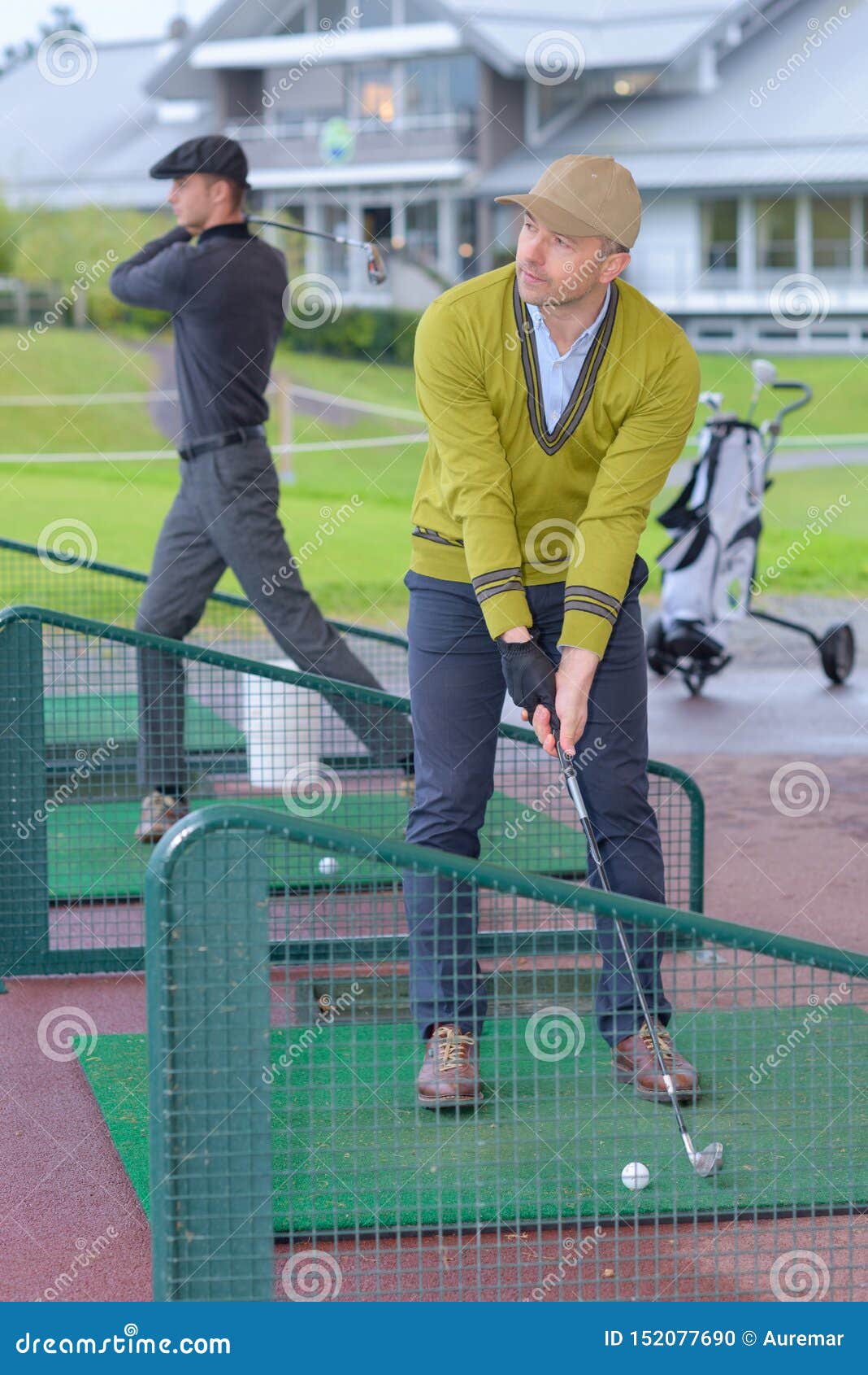 Minigolf Players Practising for Championship Stock Photo - Image of ...