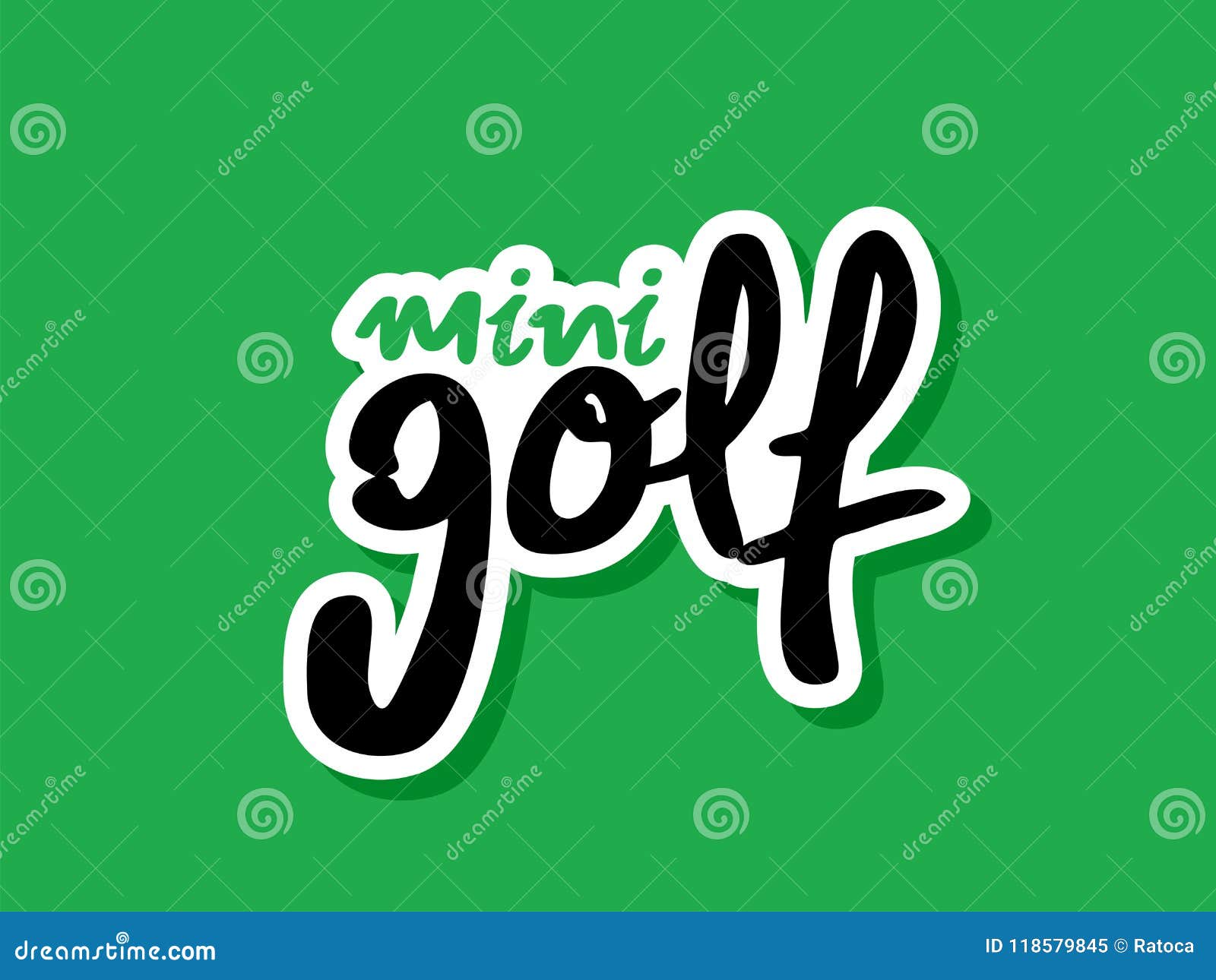 Minigolf symbol vektor illustrationer. Illustration av gyckel - 118579845