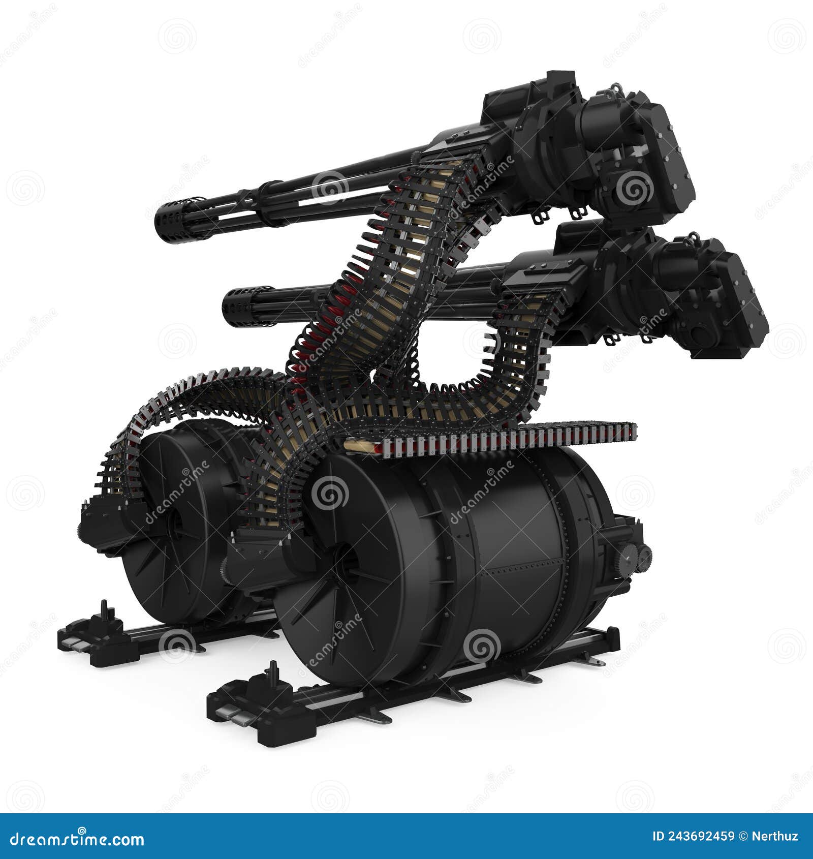 Gatling Minigun Isometric Flat Vector | CartoonDealer.com #69825485