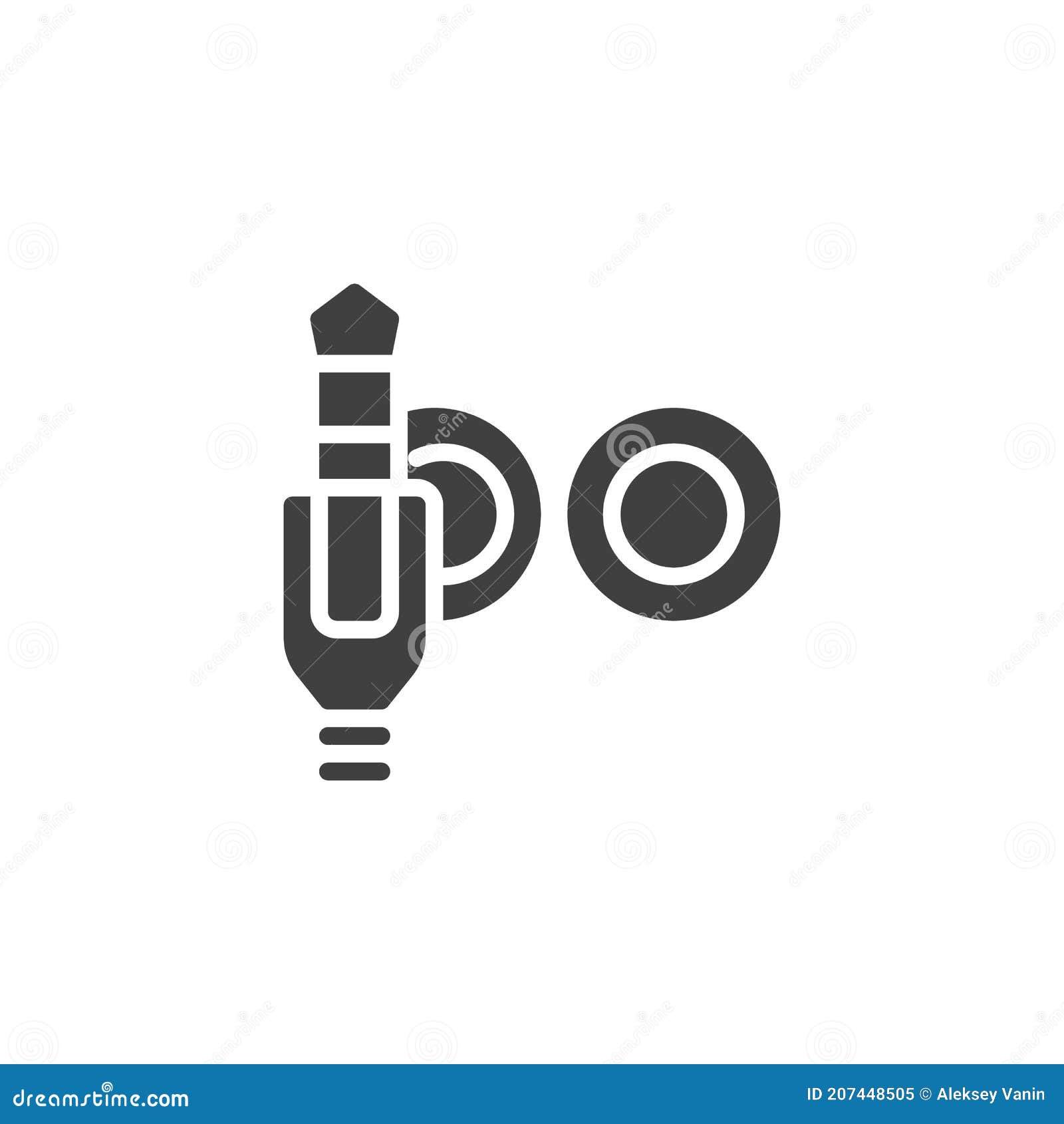 Minijack Cable Plug Vector Icon Stock Illustration - Illustration of ...
