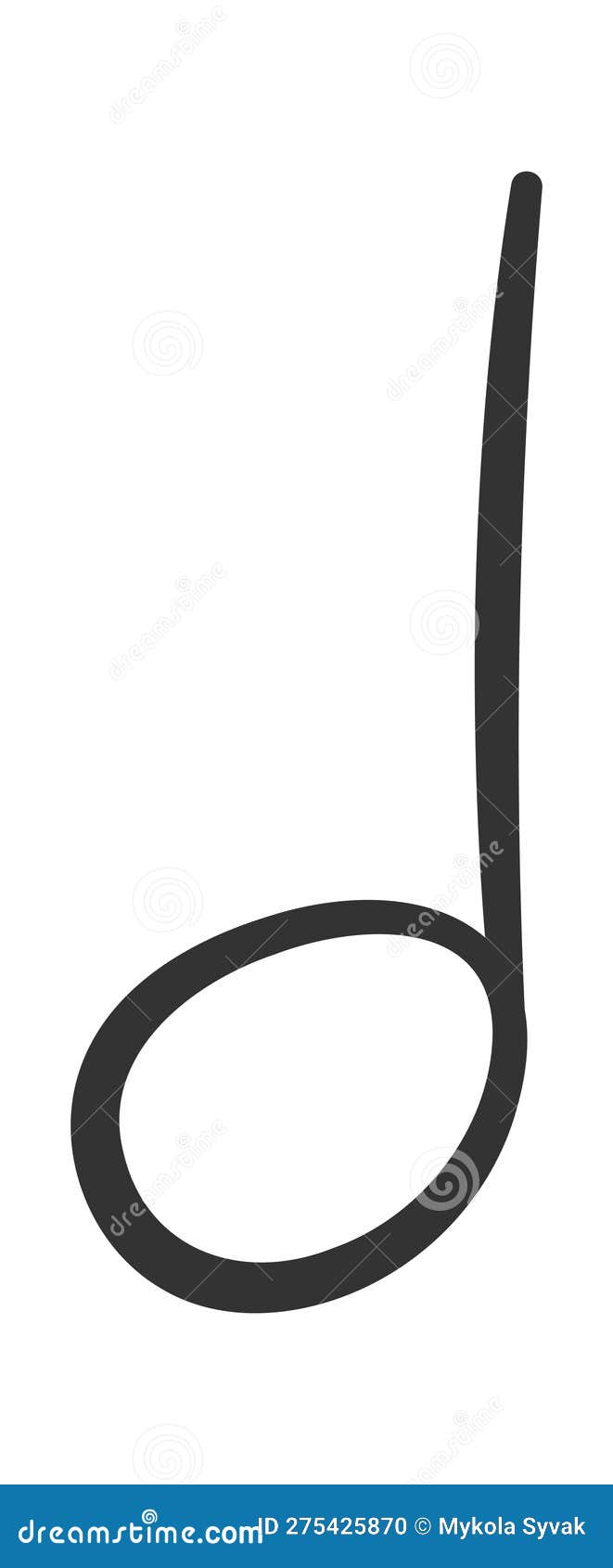 Minim Music Note stock vector. Illustration of sheet - 275425870