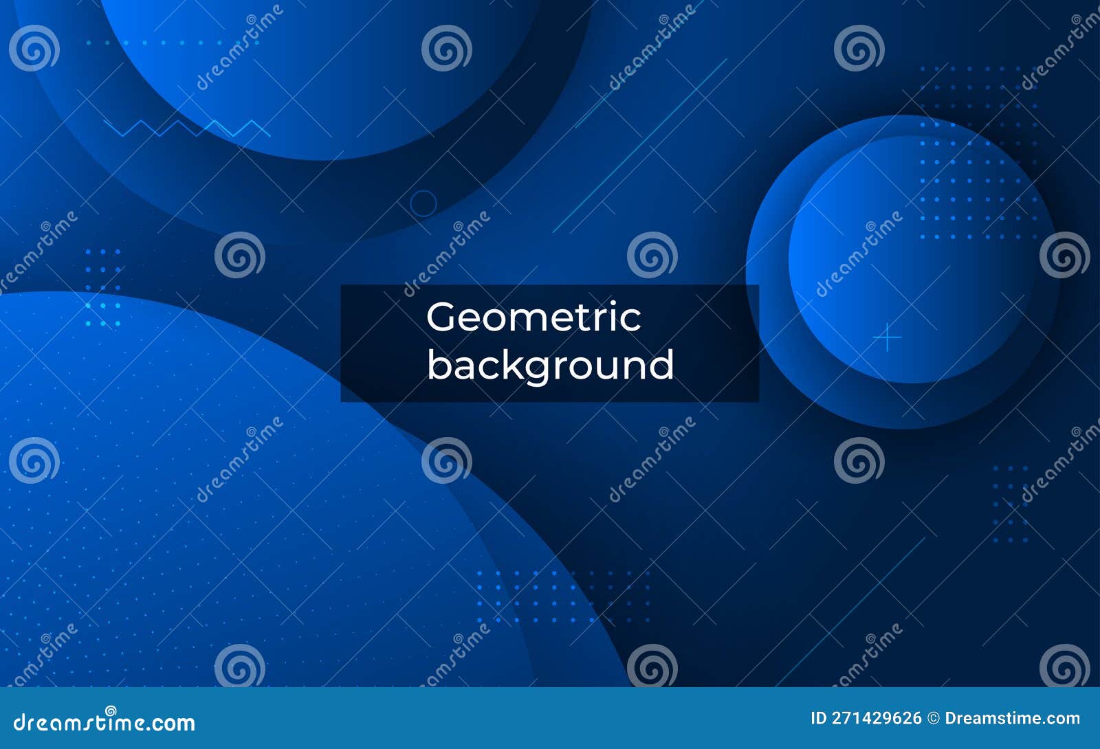 Minimal Abstract Blue Circle Color Shape Overlap Layers Geometric Dynamic Background. Stock ...