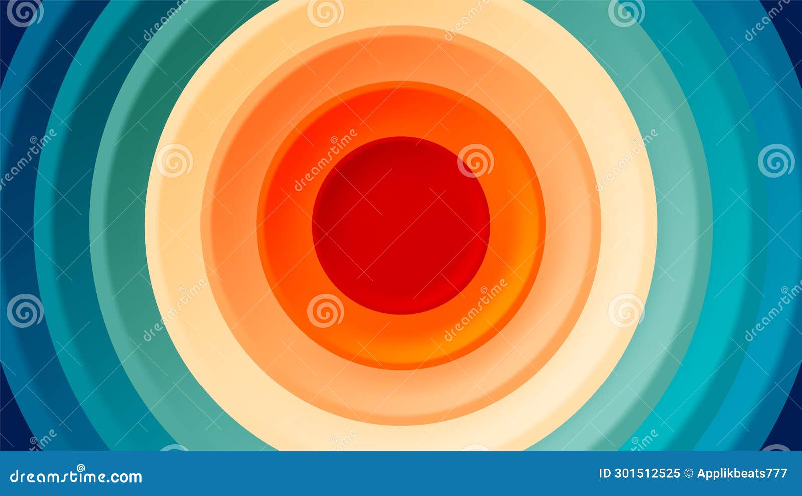 Minimal Abstract Circular Vision Shape 70s Color Scheme Stock Vector ...