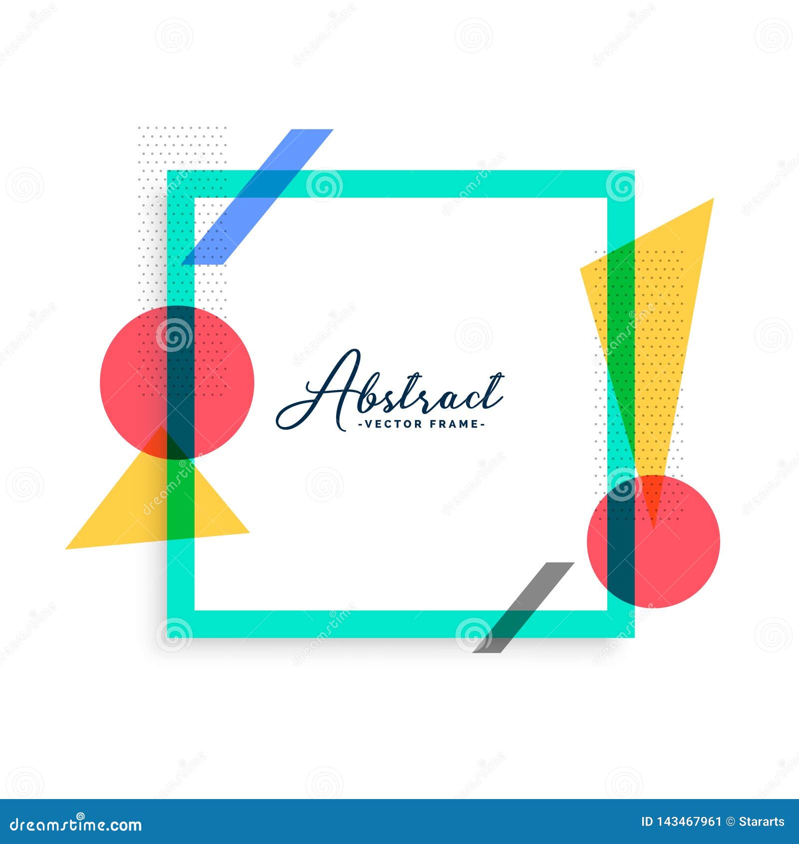 Minimal Abstract Color Frame Template Stock Vector - Illustration of ...