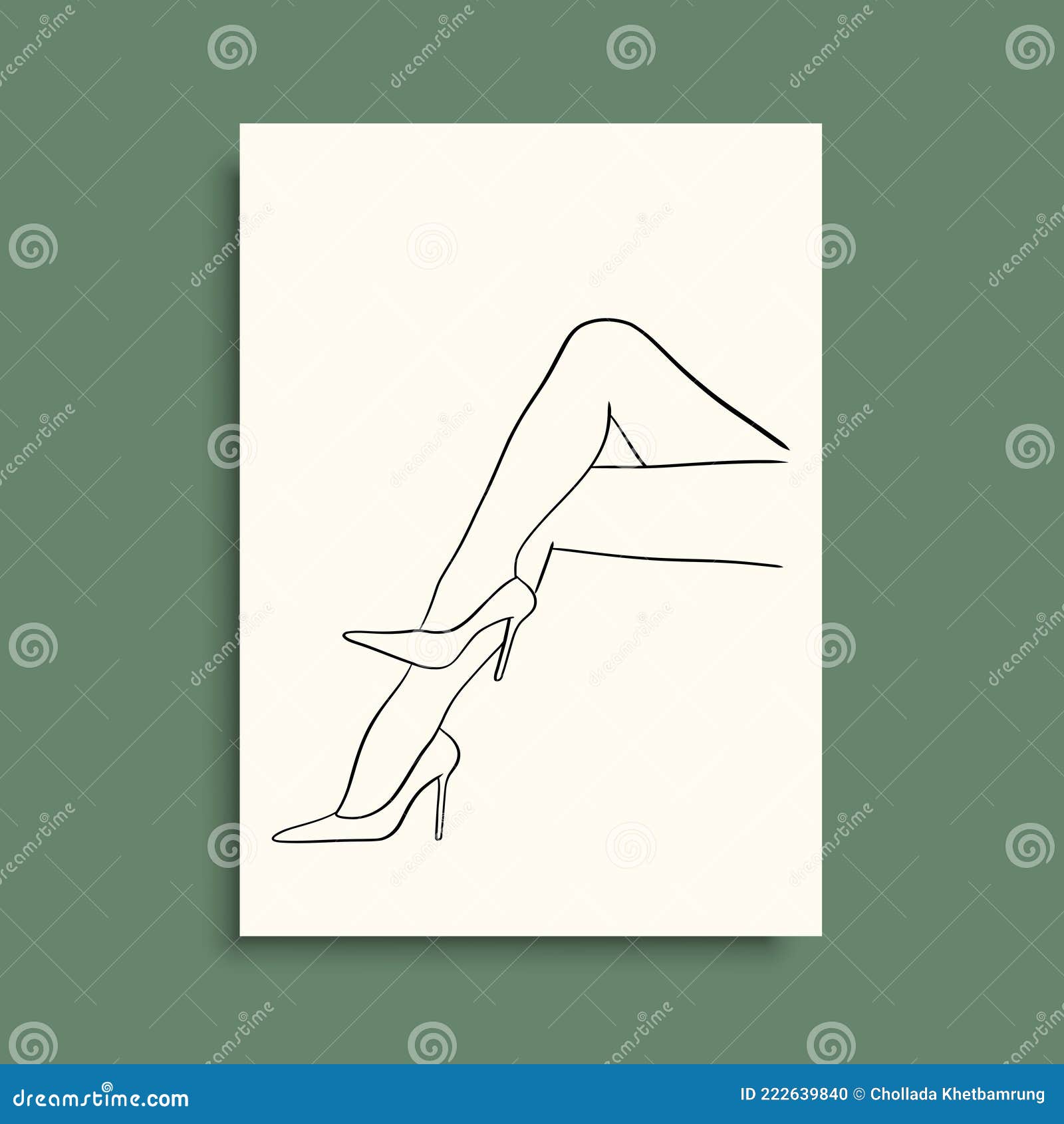 Minimal and Abstract Continuous Line Drawing of Vector Image. Stock ...