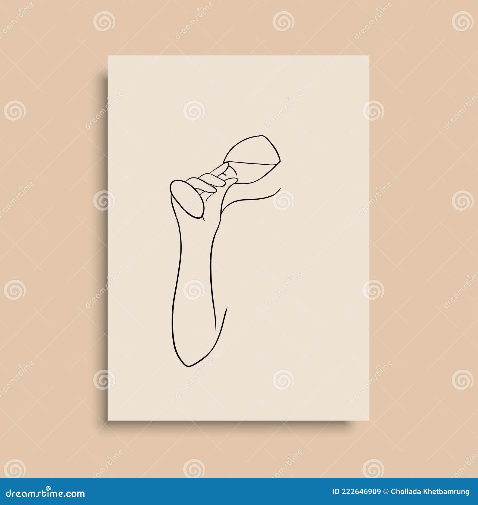 Minimal and Abstract Continuous Line Drawing of Vector Image. Stock ...