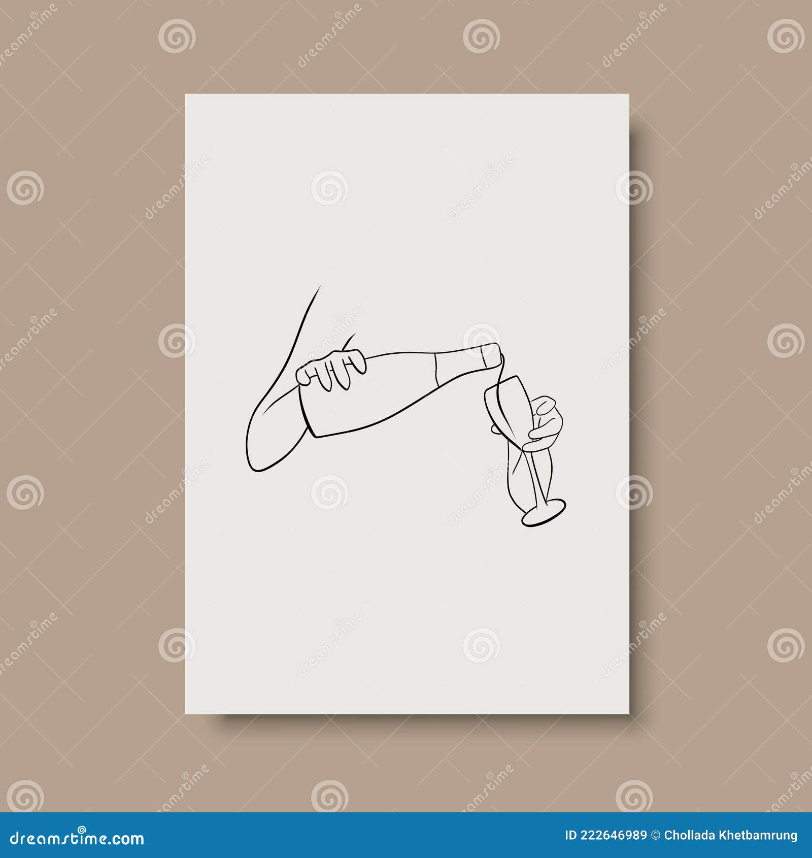 Minimal and Abstract Continuous Line Drawing of Vector Image. Stock ...