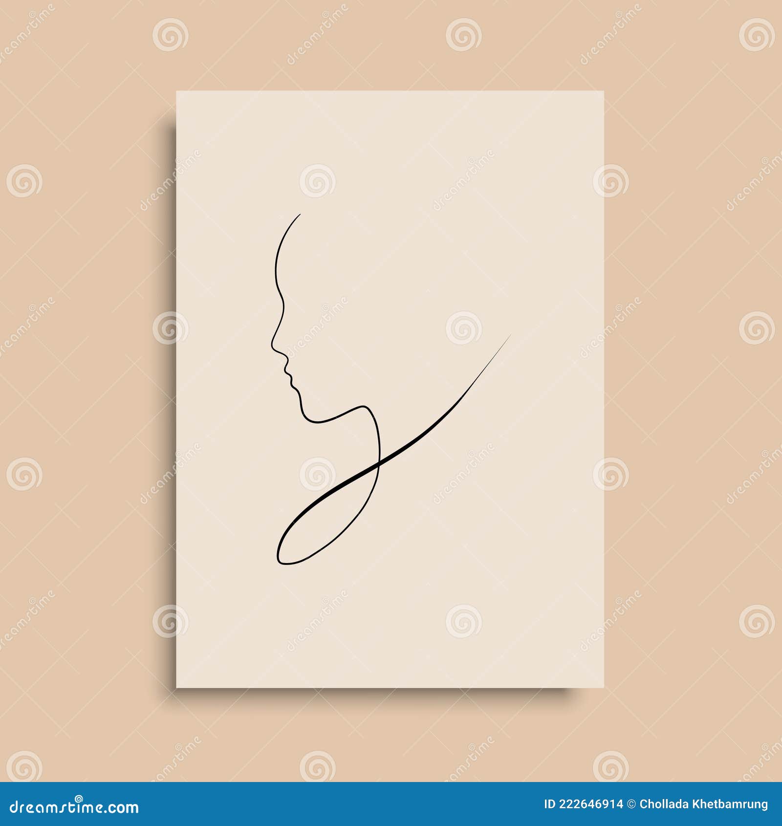 Minimal and Abstract Continuous Line Drawing of Vector Image. Stock ...