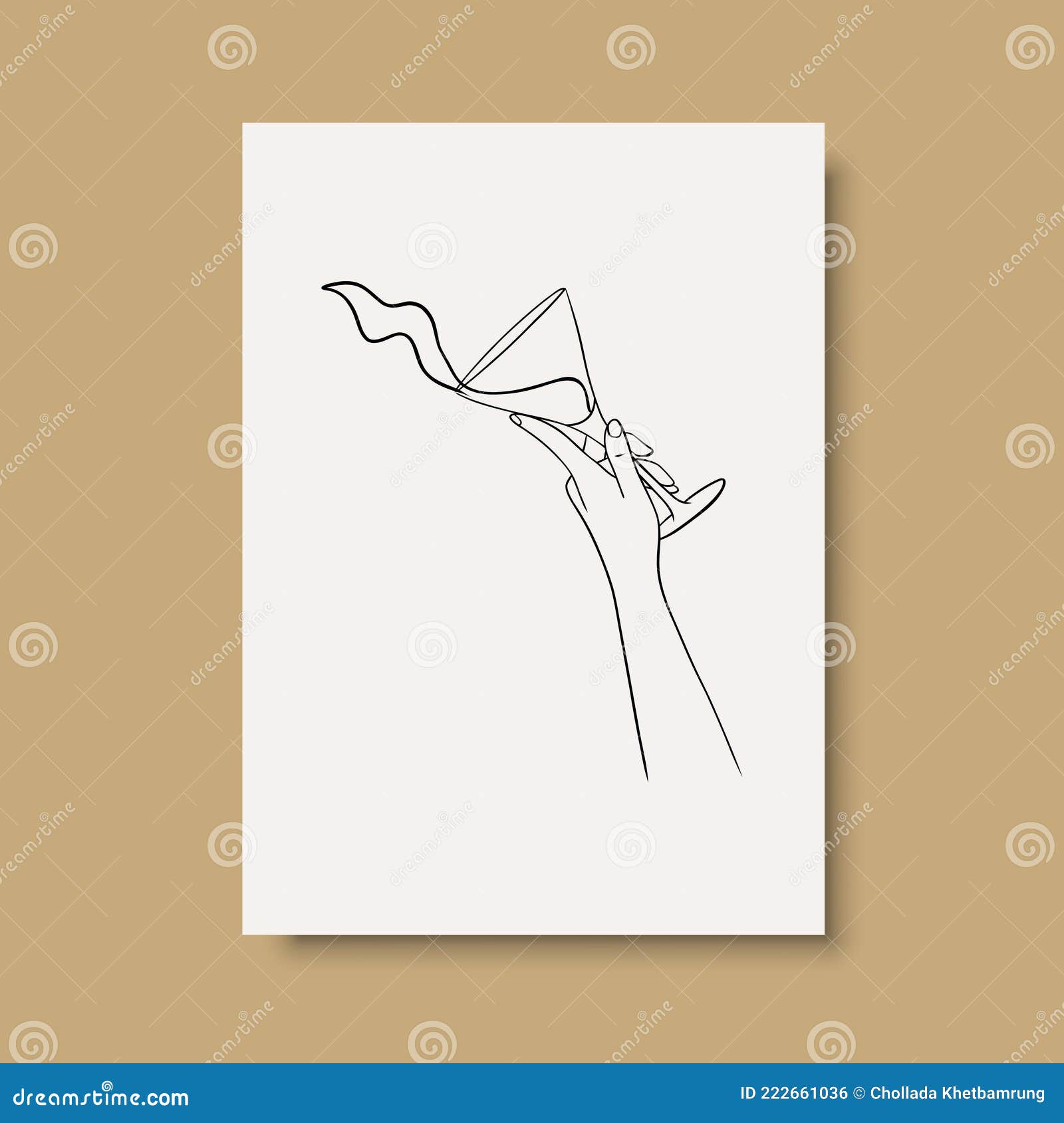 Minimal and Abstract Continuous Line Drawing of Vector Image. Stock ...