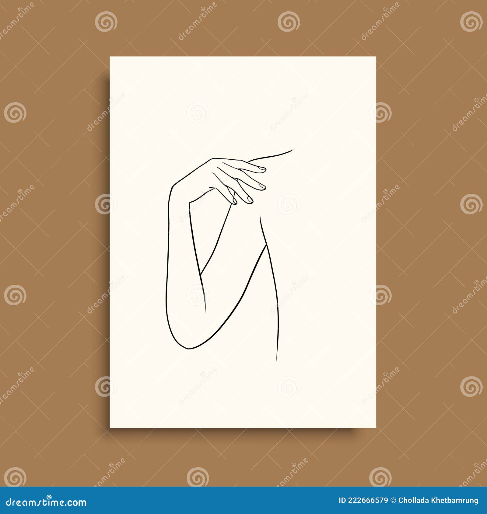 Minimal and Abstract Continuous Line Drawing of Vector Image. Stock ...