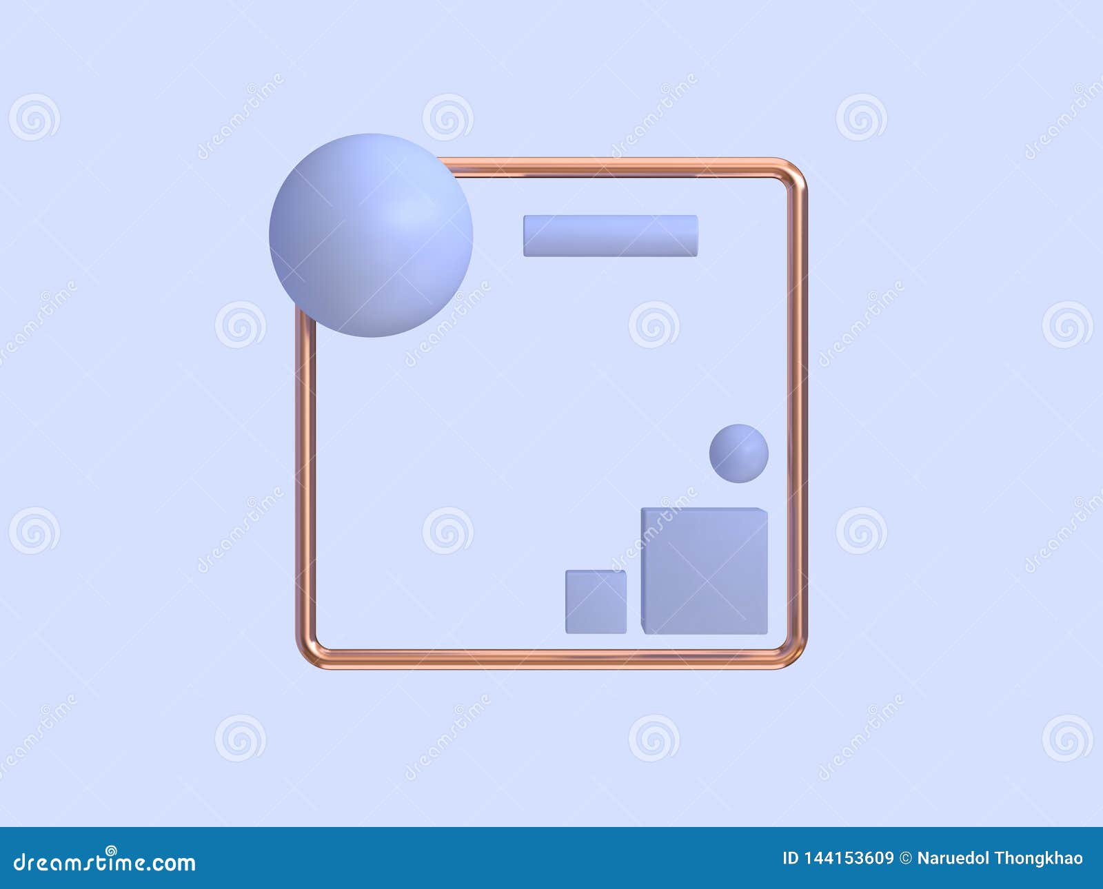 Minimal Abstract Purple-violet Background Copper Frame Geometric Shape ...