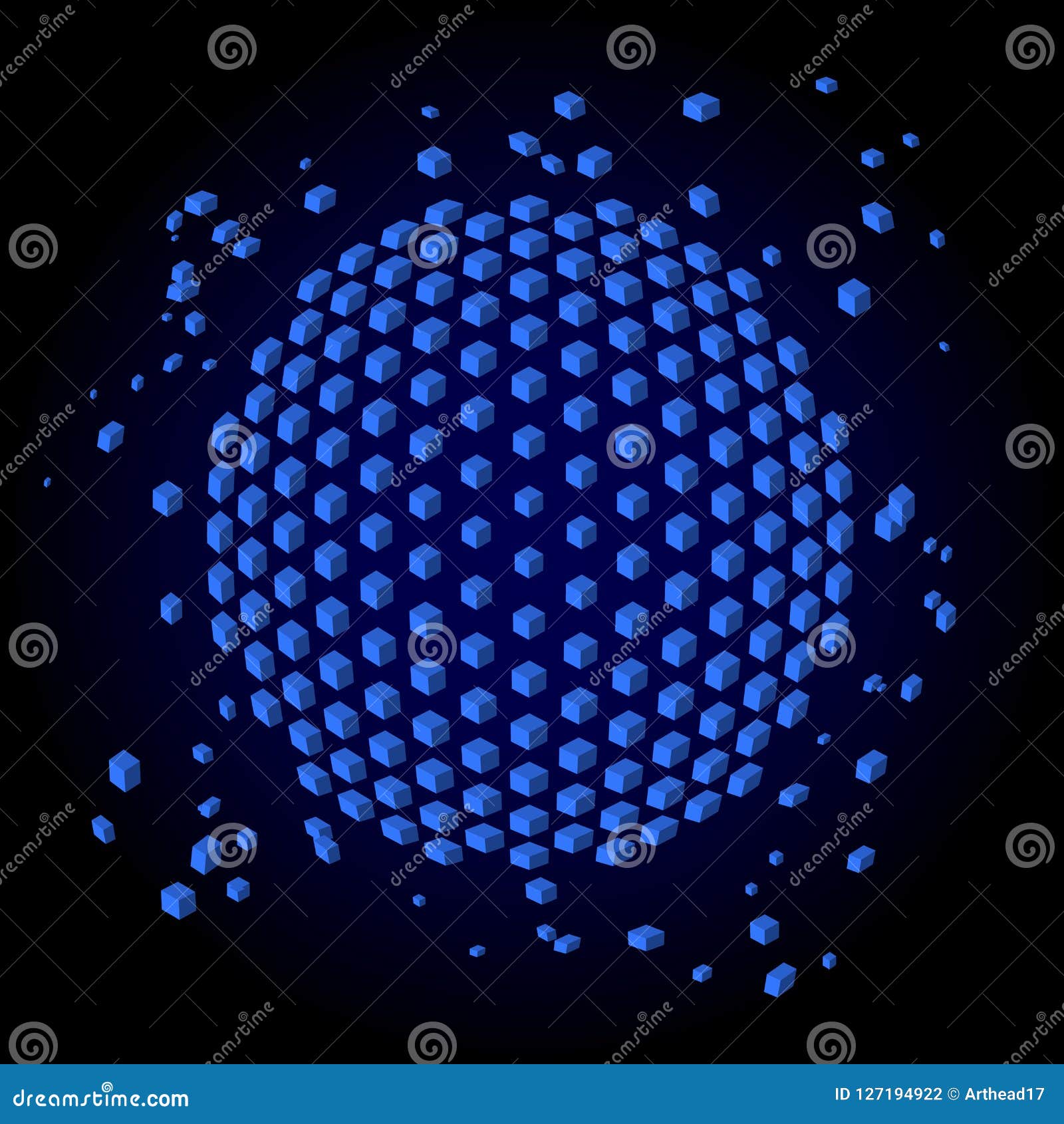 Minimal Array Big Data. Digital Data Visualization Stock Vector ...