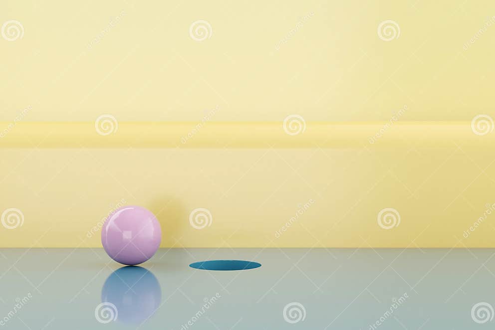 Minimal Background of Circle Shape. 3D Rendering Stock Illustration ...