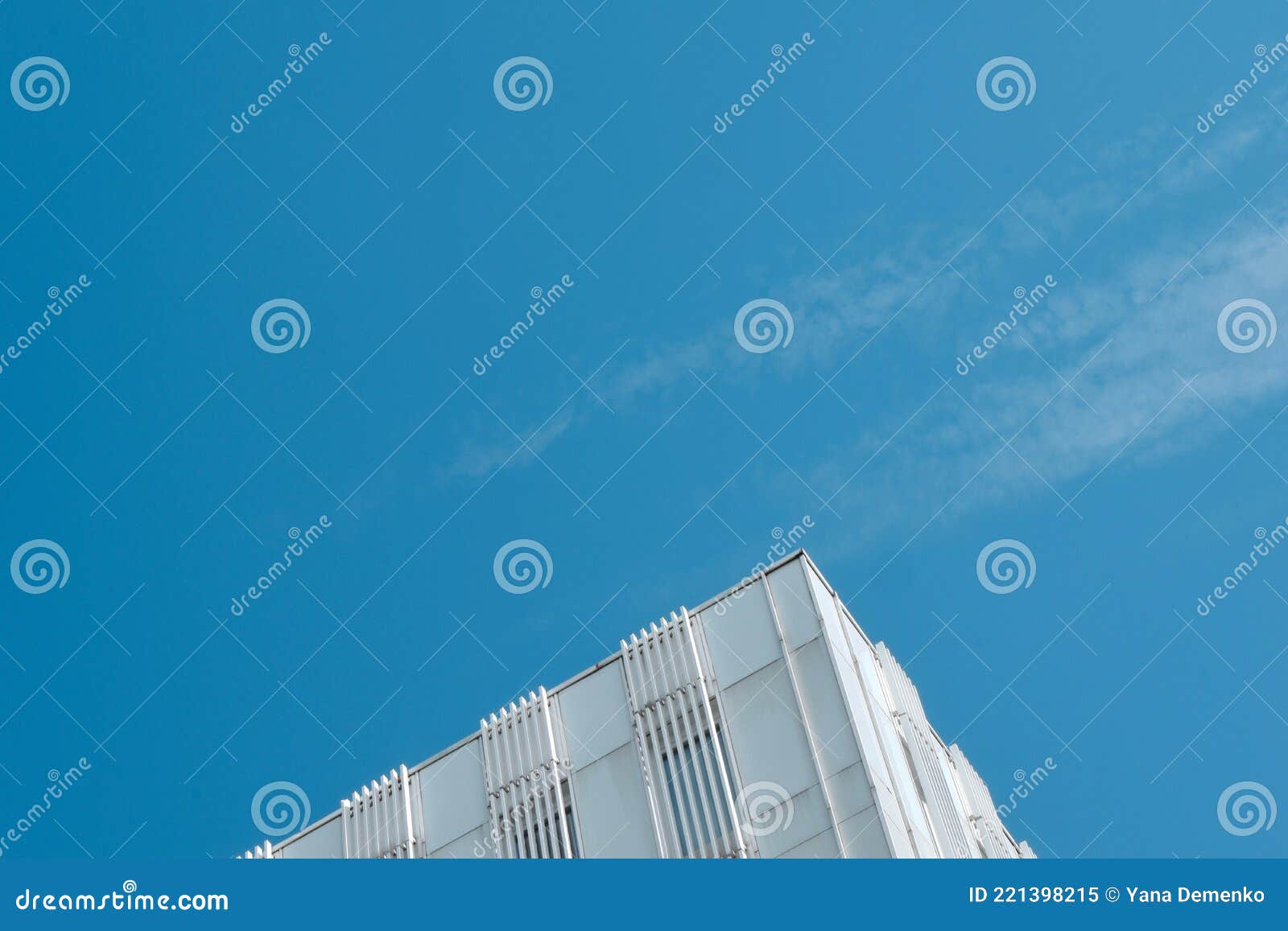 Minimal Background with Falling Corner of White Building Against the ...