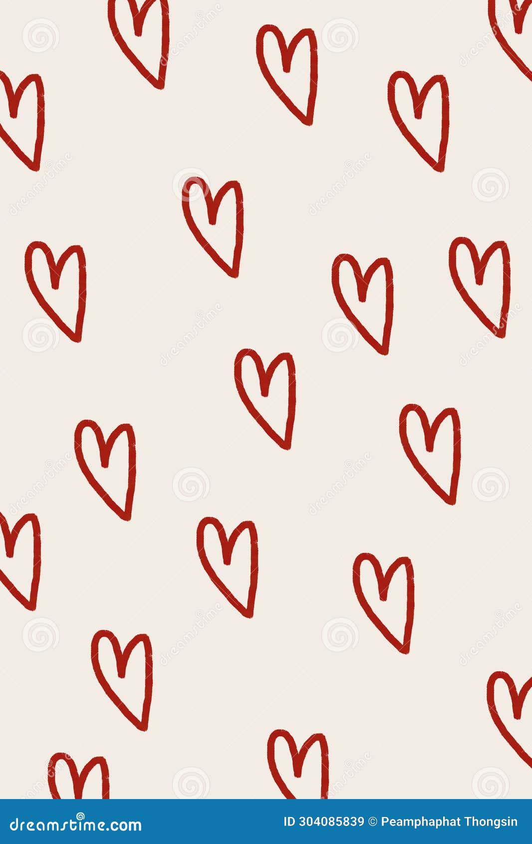 Minimal Background with Red Hearts Stock Illustration - Illustration of ...