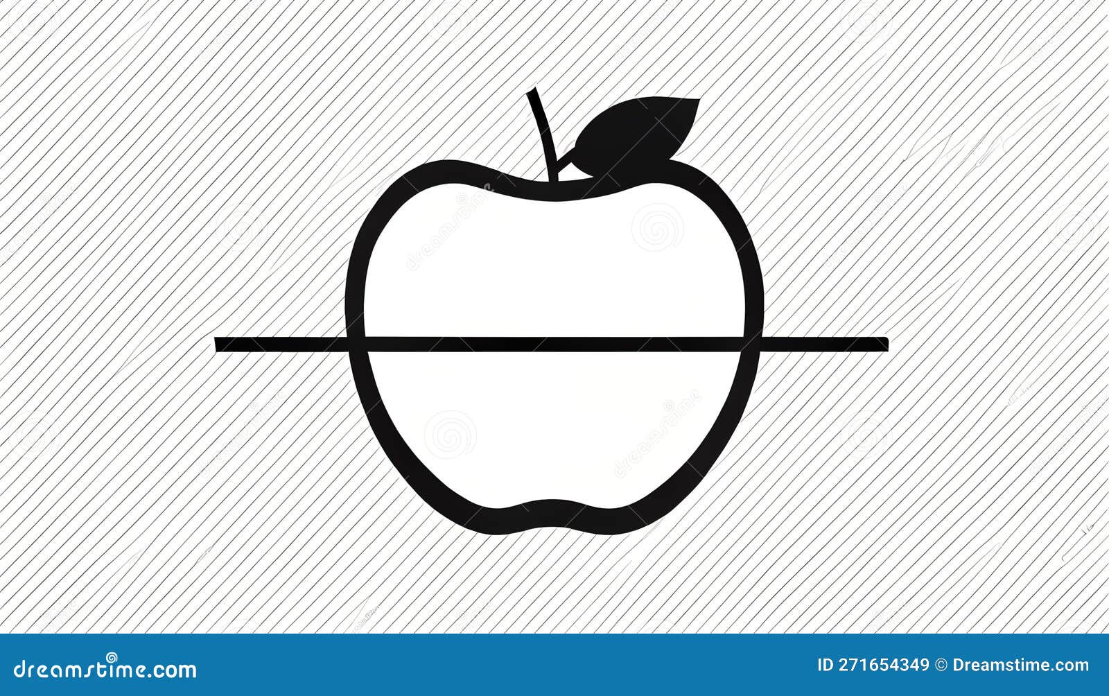 Minimal Bitten Apple Icon, Made with Generative AI Stock Illustration ...