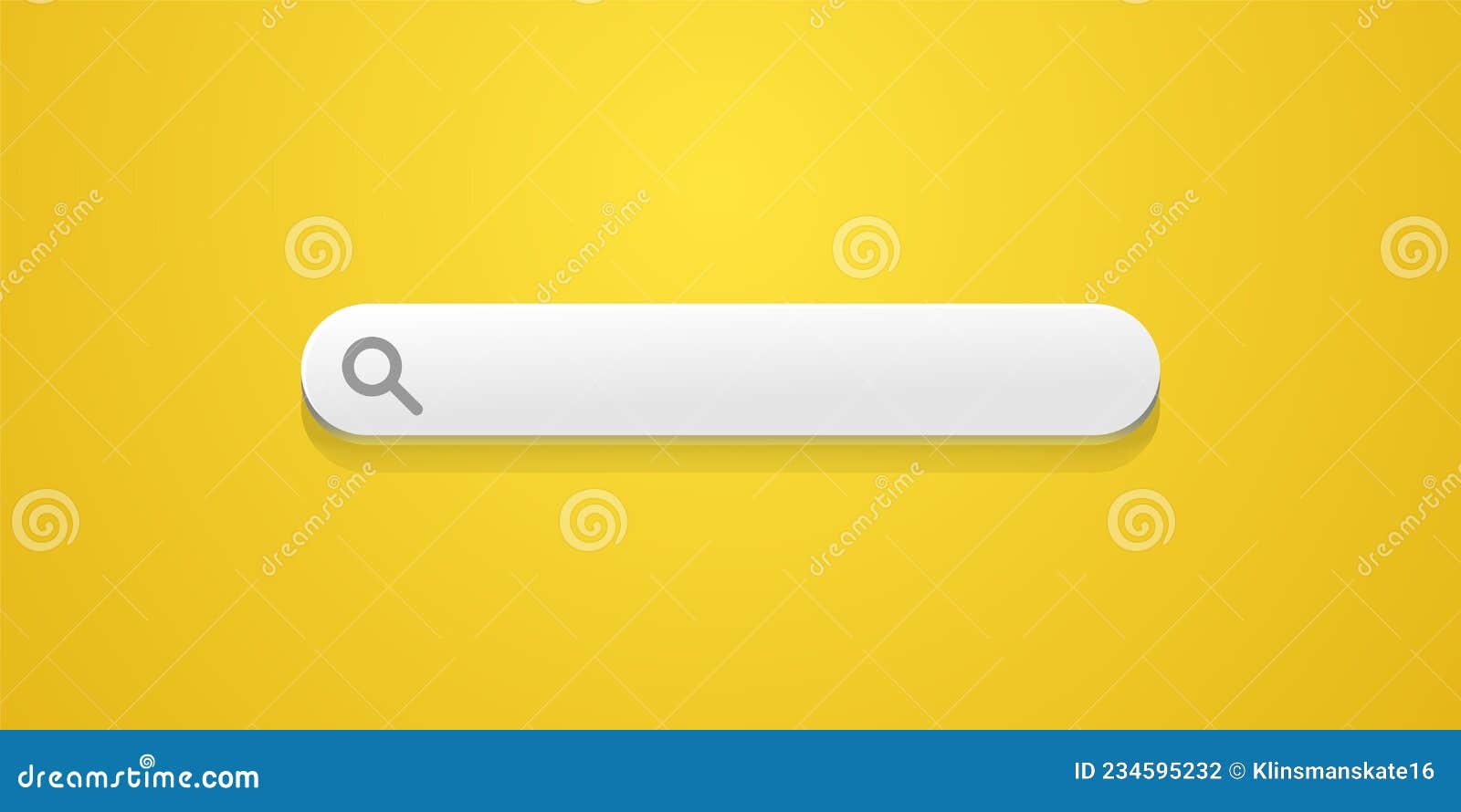 Minimal Blank Search Bar on Yellow Background Stock Vector ...