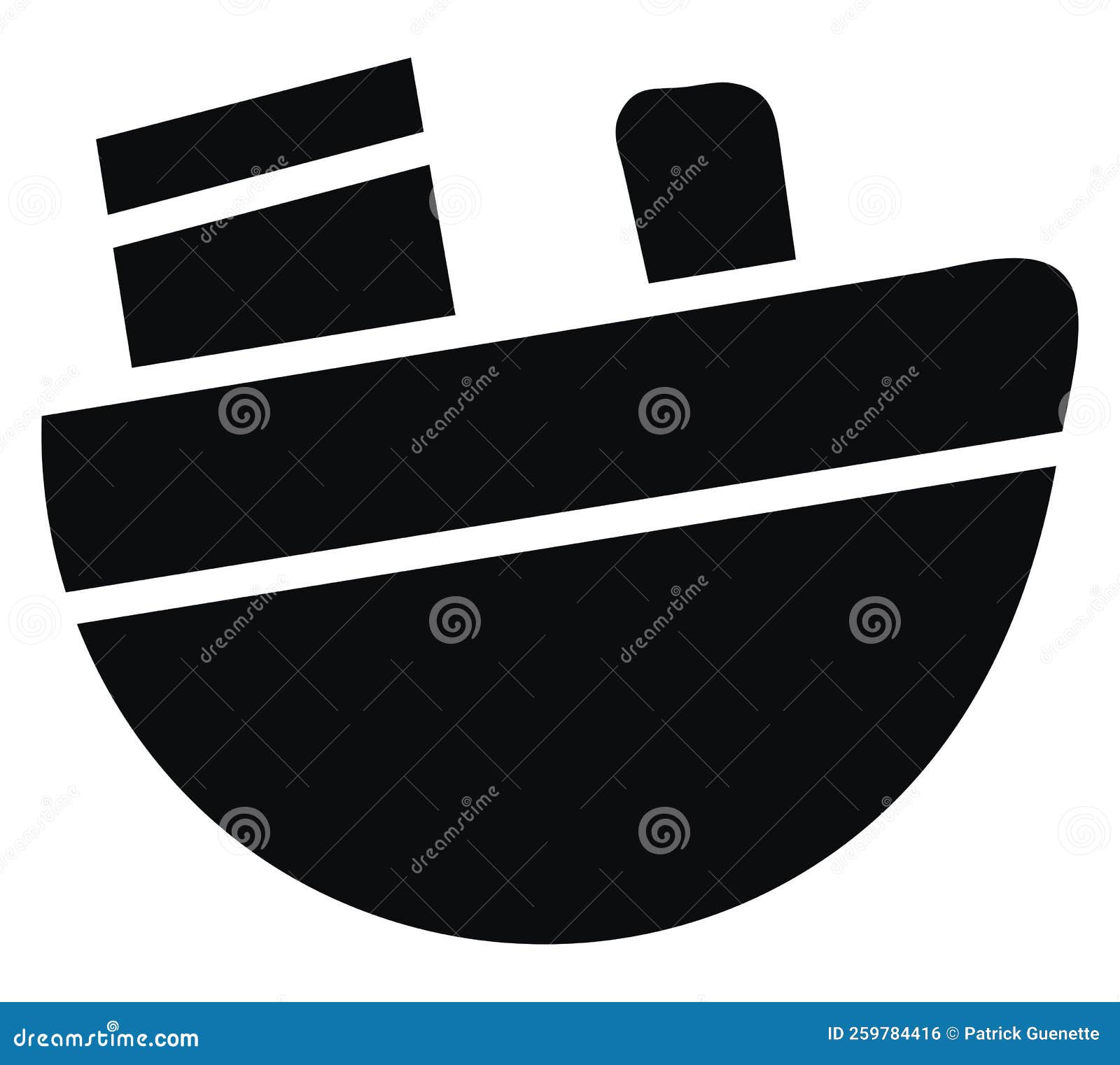 Minimal black ship, icon stock vector. Illustration of graphic - 259784416