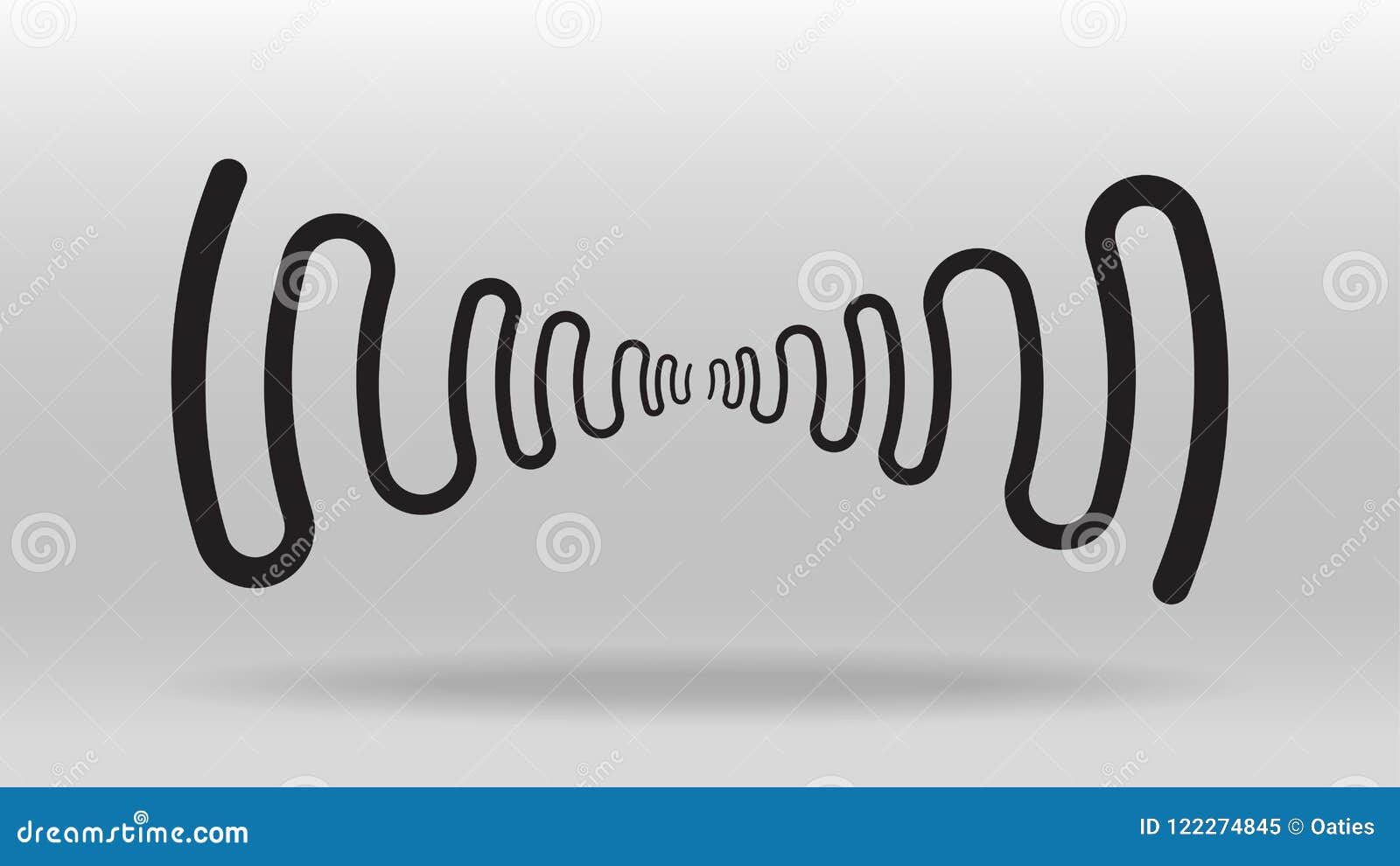 Minimal Black and White Frequency Sound Wave Stock Vector ...