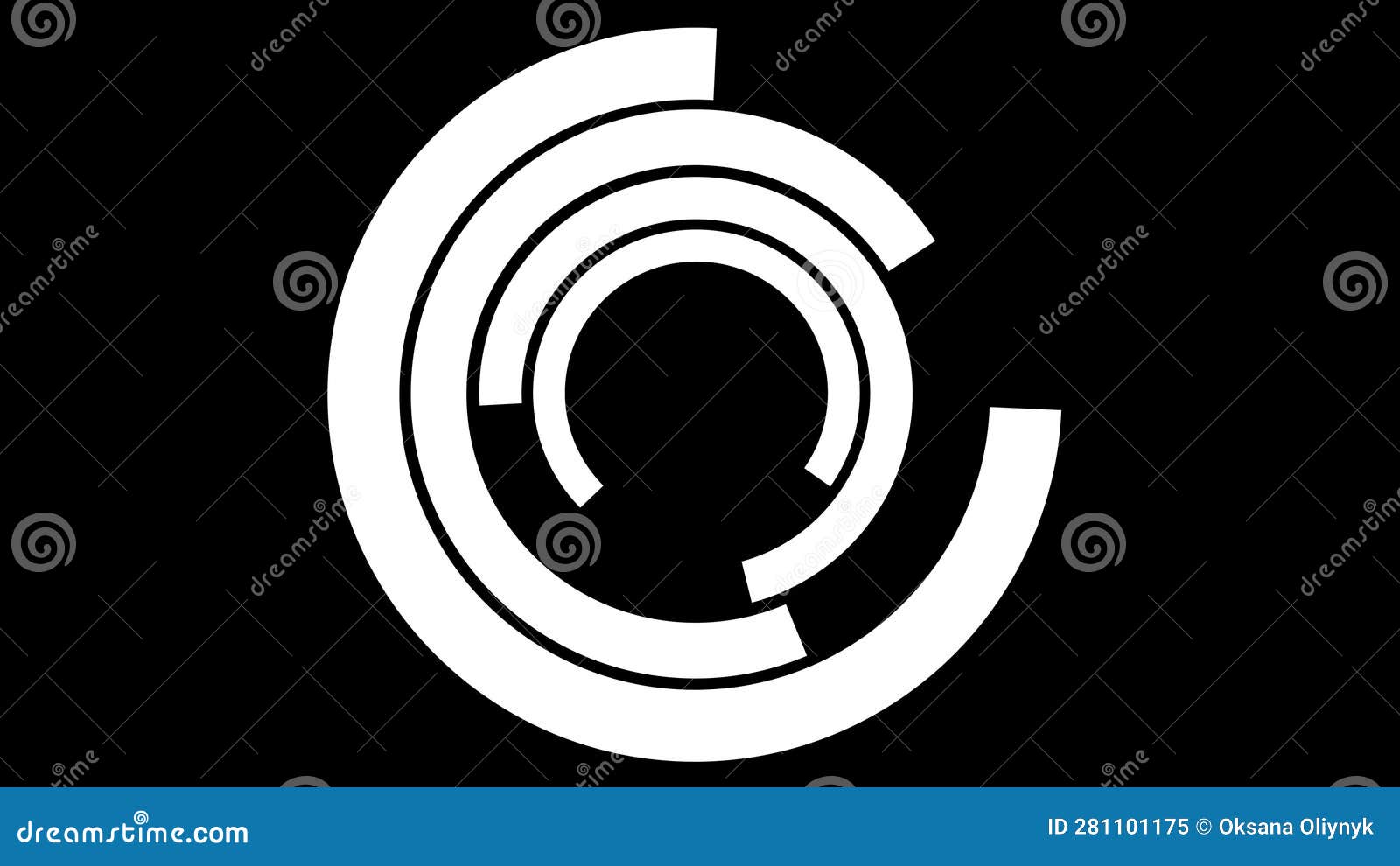 Minimal Black and White Preloader with Circle. Loading Wheel Animation ...