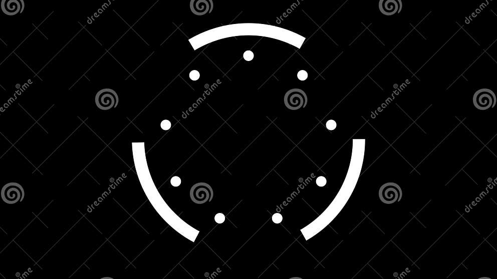 Minimal Black and White Preloader with Circle. Loading Wheel Animation ...