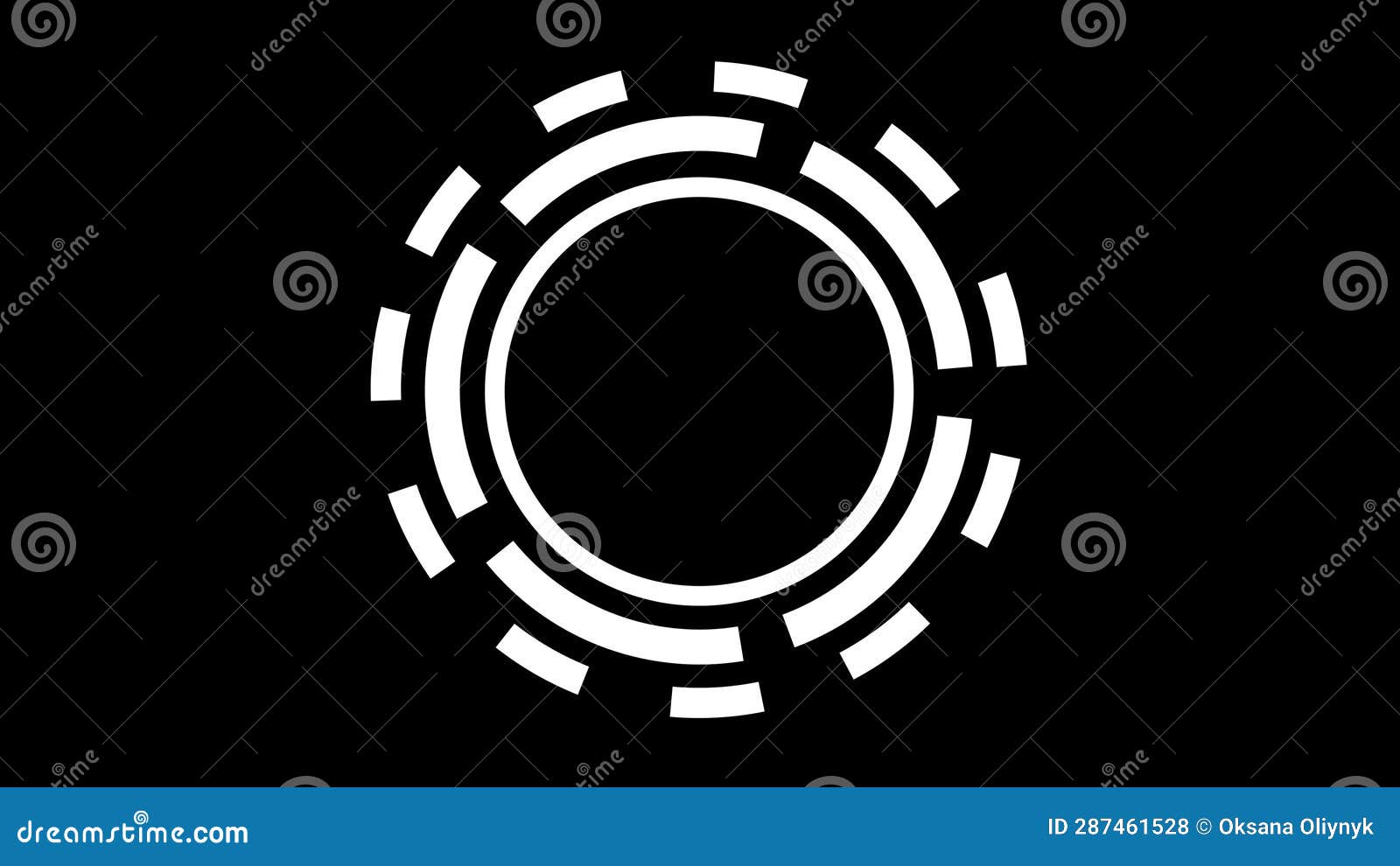 Minimal Black and White Preloader with Circle. Loading Wheel Animation ...