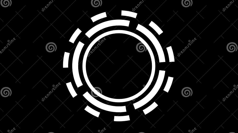 Minimal Black and White Preloader with Circle. Loading Wheel Animation ...