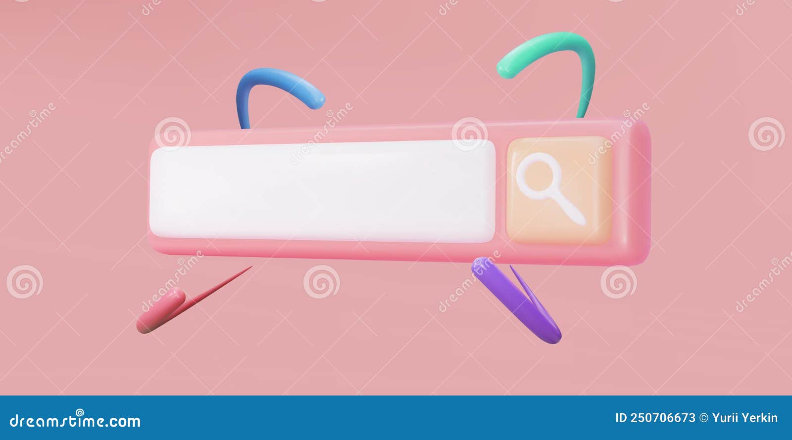 Minimal Blank Search Bar on Beige Background. Web Search Concept ...