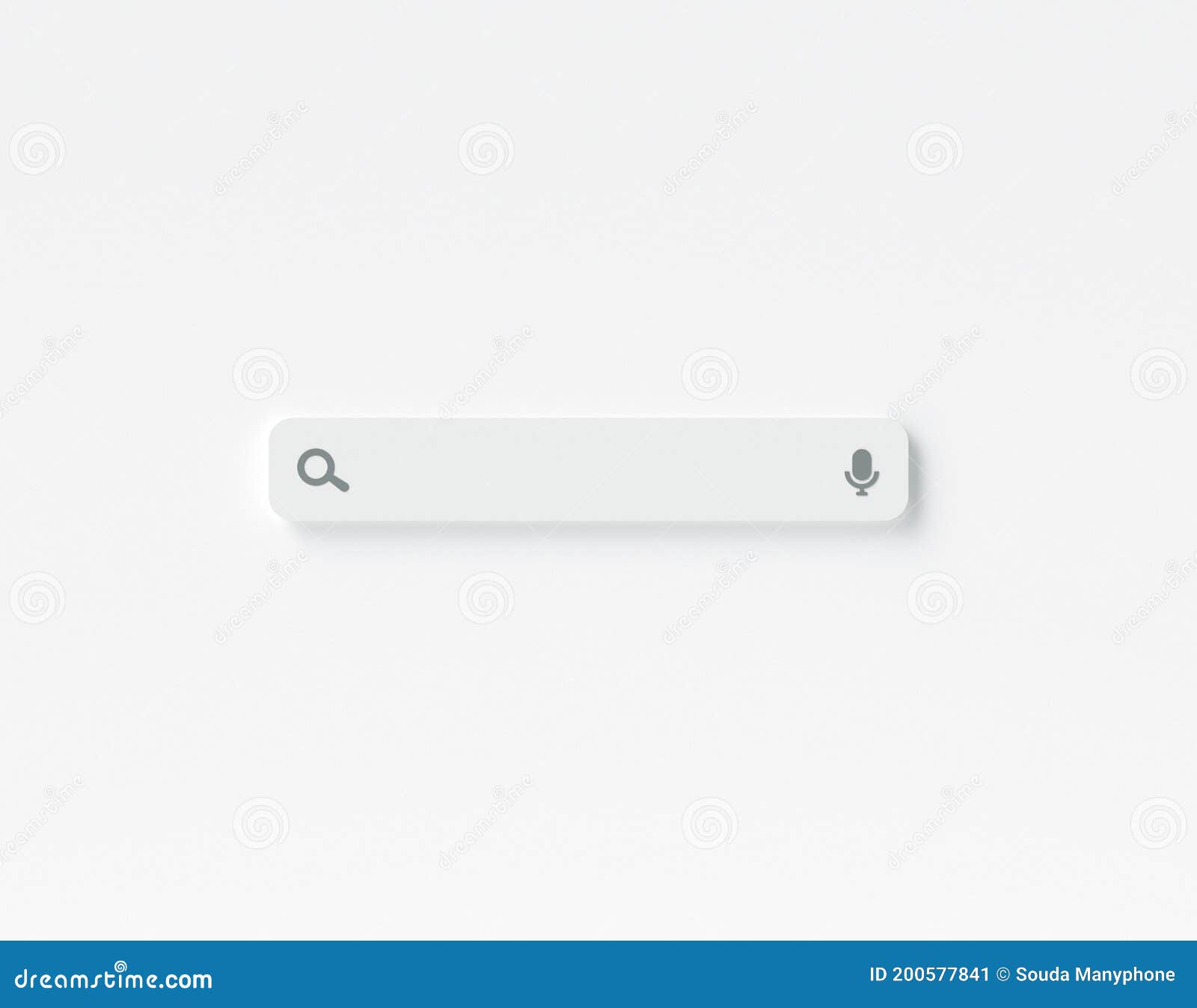 Minimal Blank Search Bar on White Background. Empty Search Bar Mockup ...