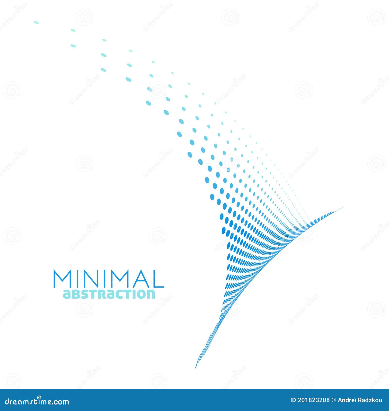 Minimal Blue Dotted Abstraction. Simple Graphics Stock Vector ...