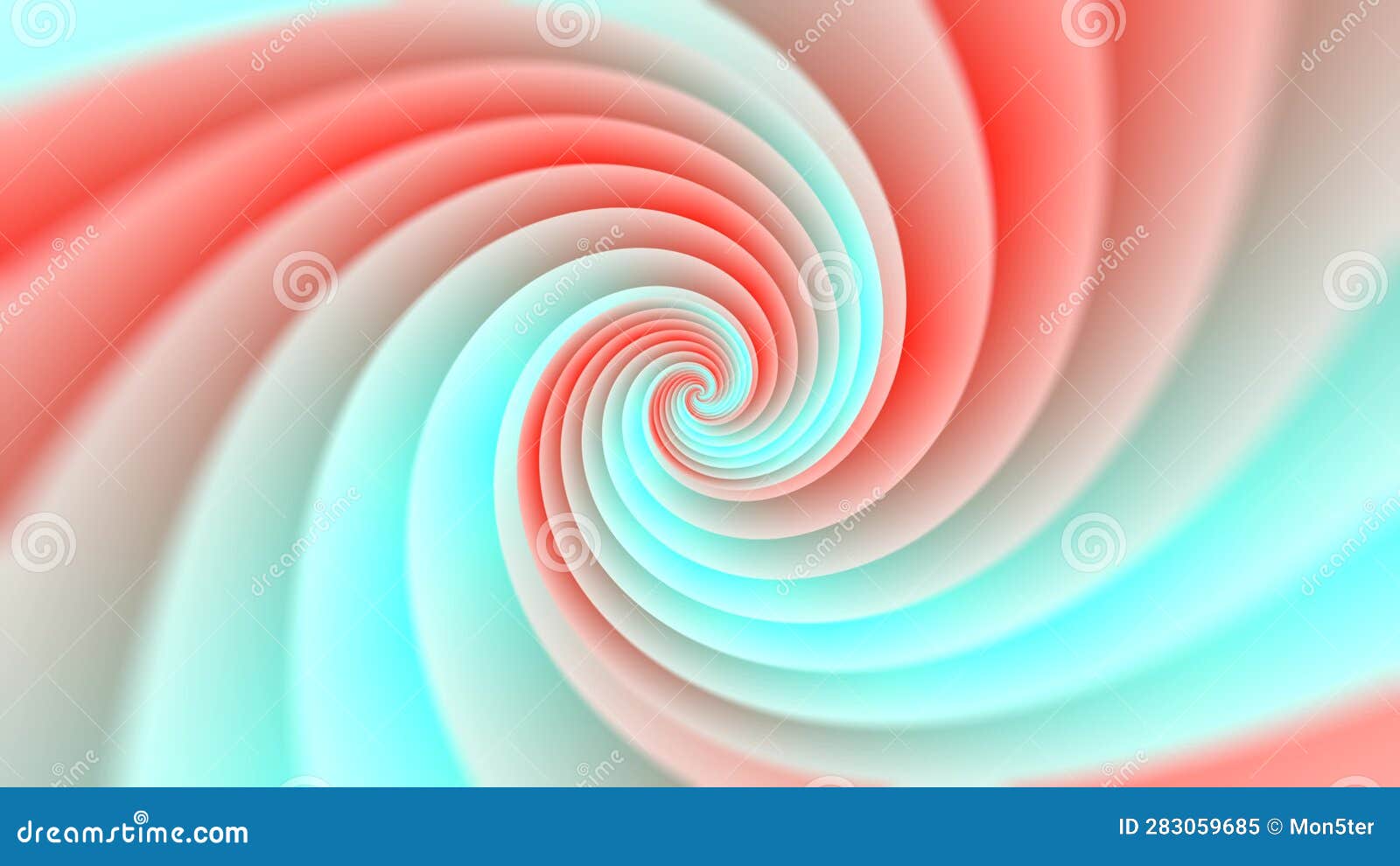 Minimal Blue and Red Spiral in Infinite Rotation. Stock Video - Video ...