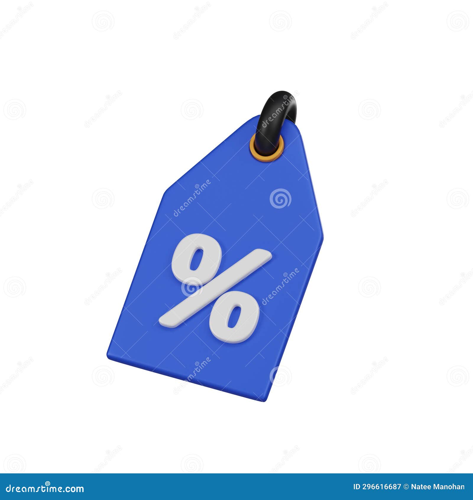 Minimal Blue Sell Tag Icon. 3d Render Isolated Illustration Stock ...