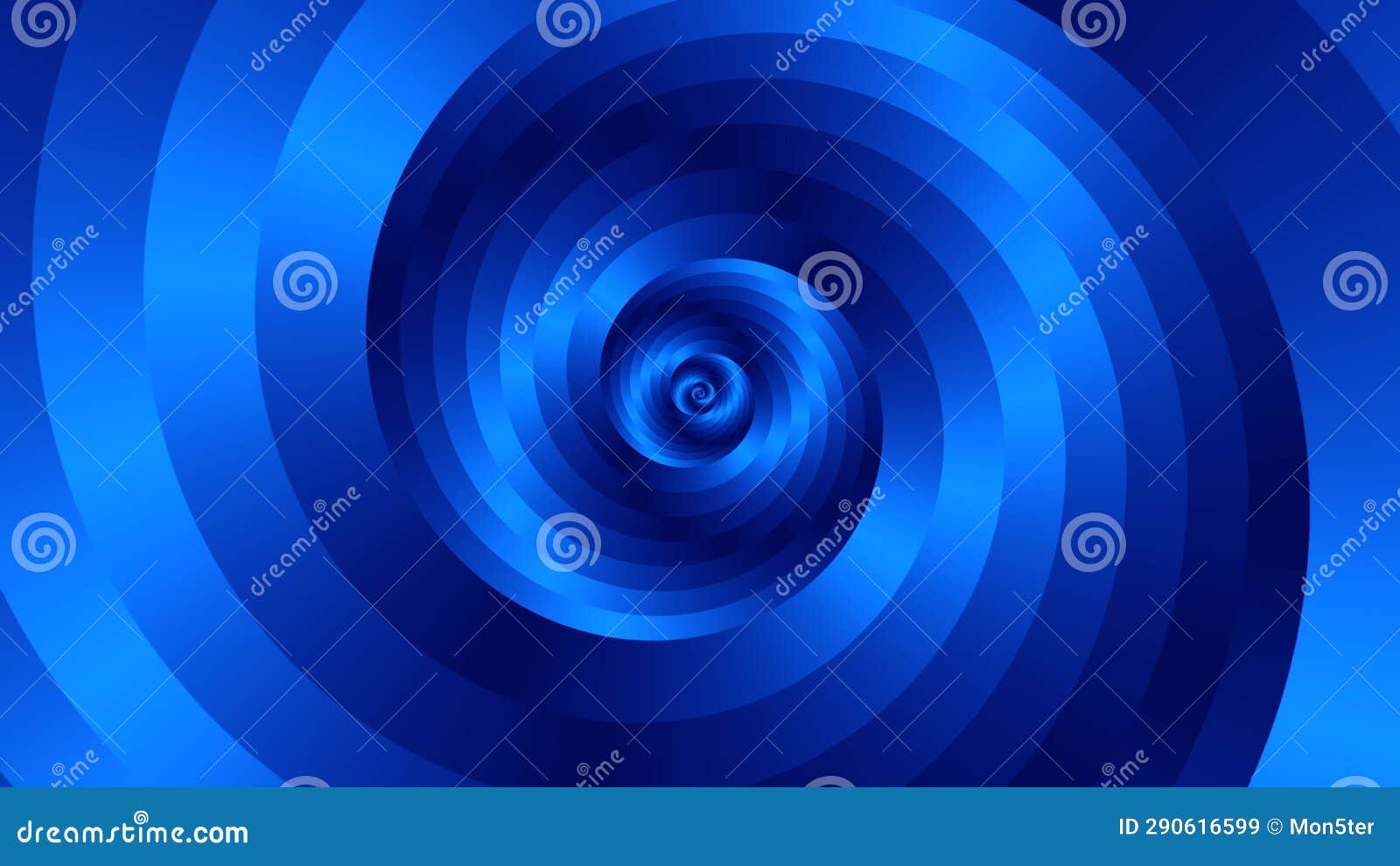Minimal Blue Spiral in Infinite Rotation. Stock Video - Video of shape ...
