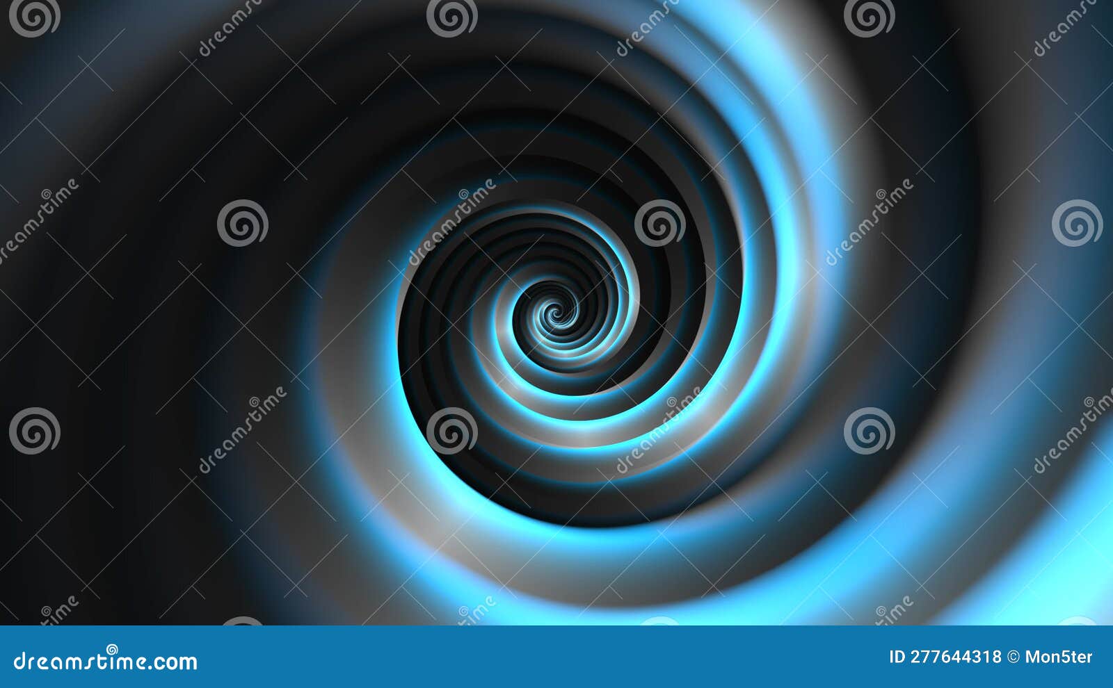 Minimal Blue Spiral in Infinite Rotation. Stock Footage - Video of ...