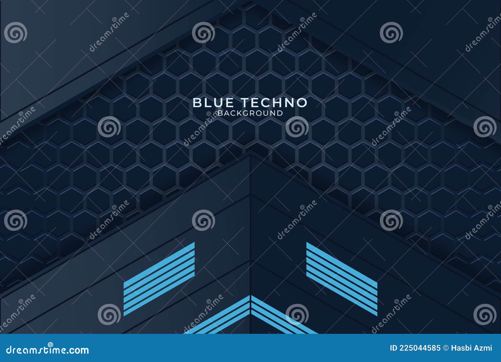 Minimal Blue Techno Background. Illustration Abstract Geometric Shape ...