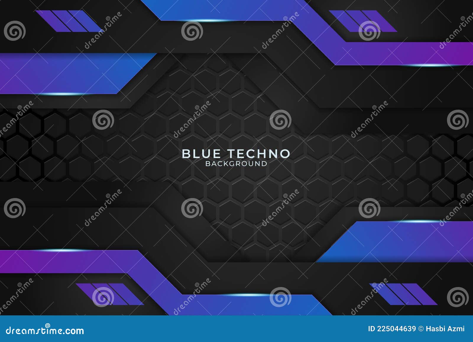 Minimal Blue Techno Background. Illustration Abstract Geometric Shape ...