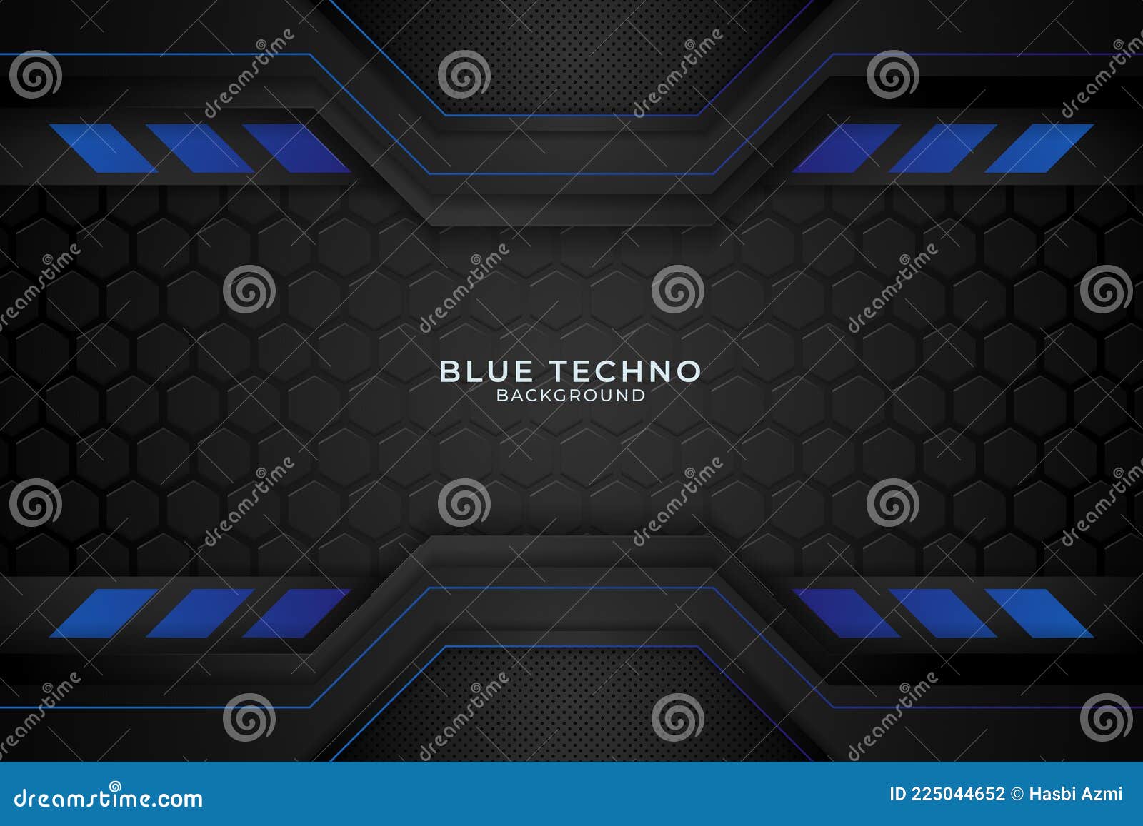 Minimal Blue Techno Background. Illustration Abstract Geometric Shape ...