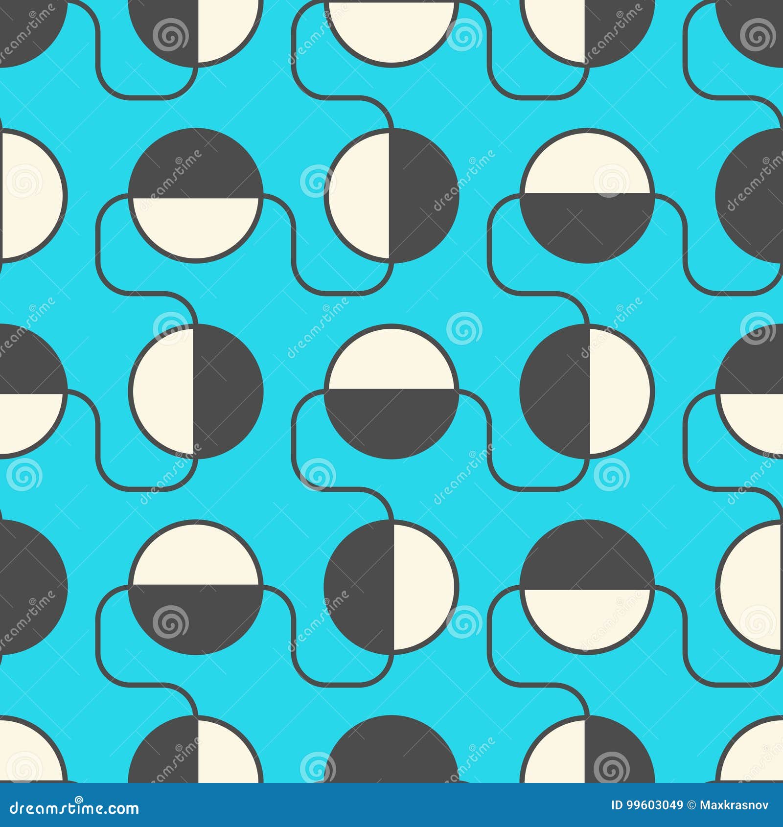 Minimal Board Graphic Design. Seamless Circle Pattern Stock Vector ...
