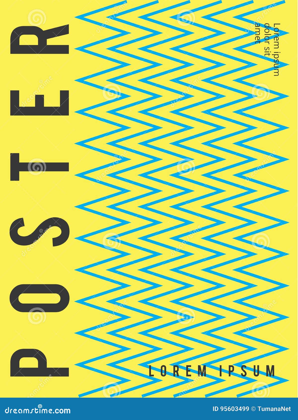 Minimal Bright Poster and Cover Design in Colorful Modern Style Stock ...