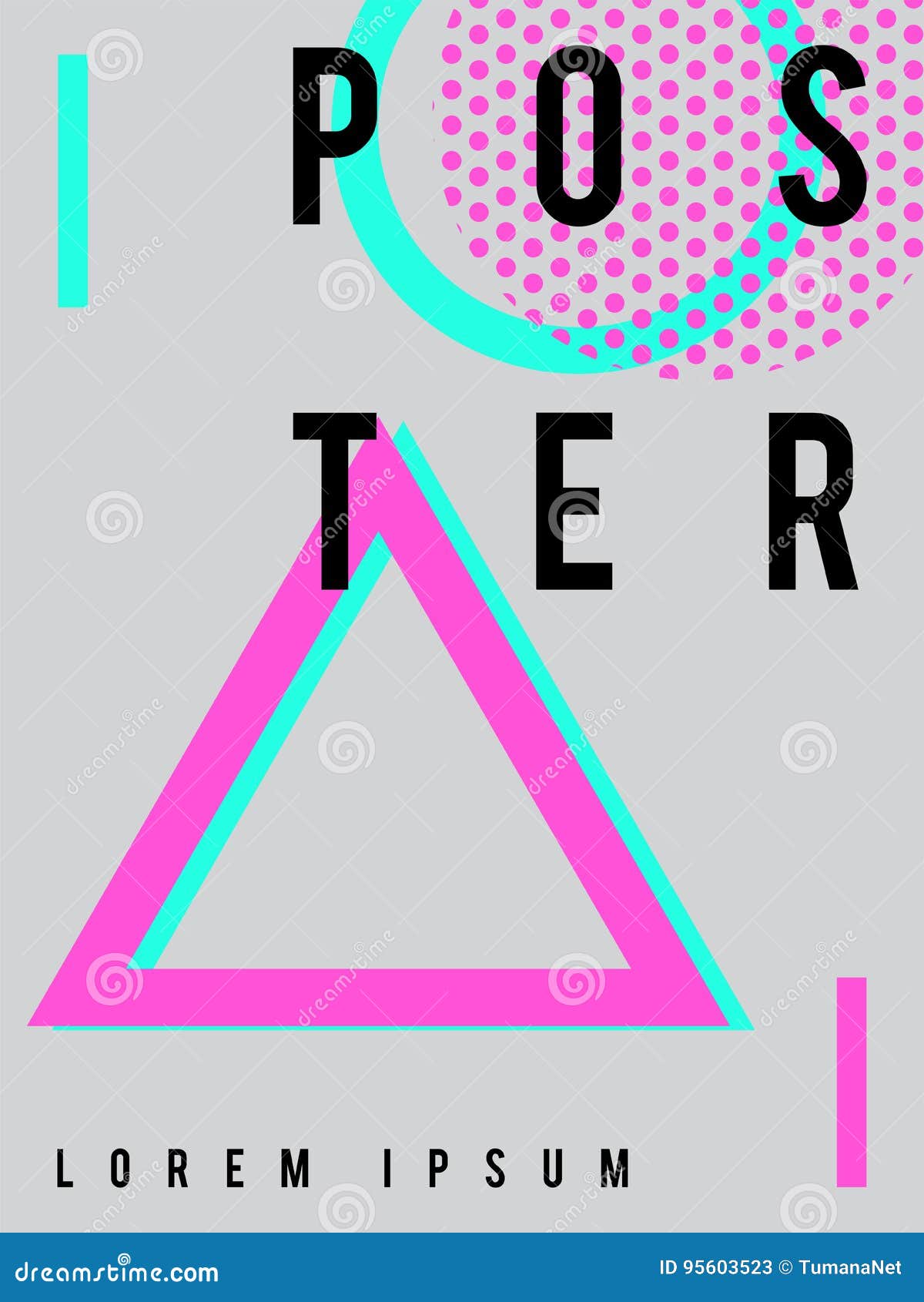 Minimal Bright Poster and Cover Design in Colorful Modern Style Stock ...