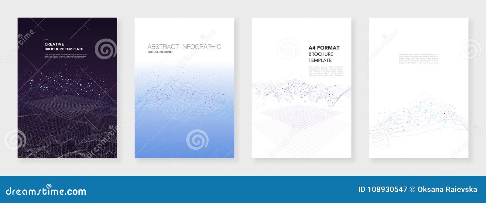 Minimal Brochure Templates. Big Data Visualization Stock Vector ...