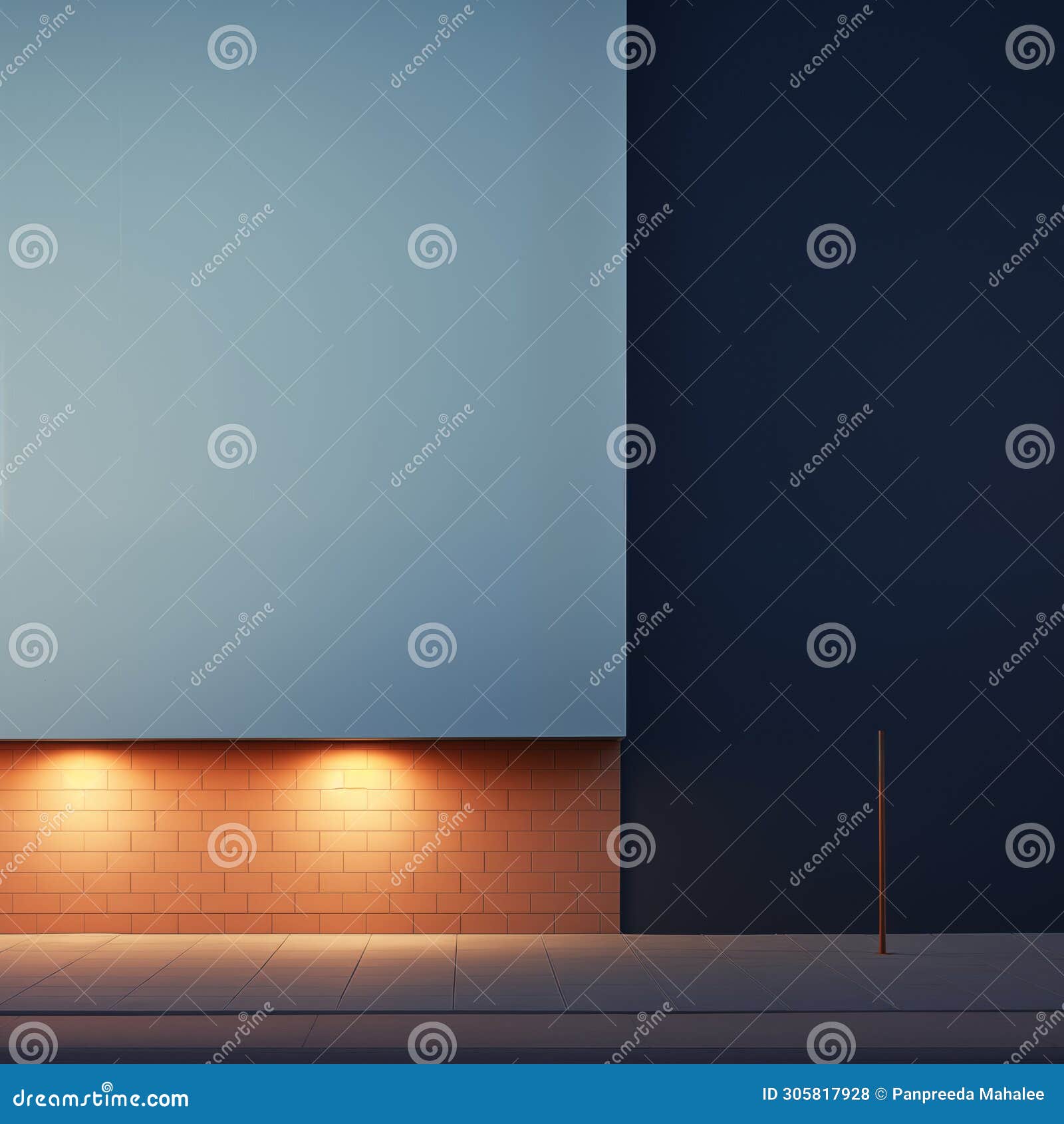 Minimal Building with Light, for Abstract Background. Stock ...