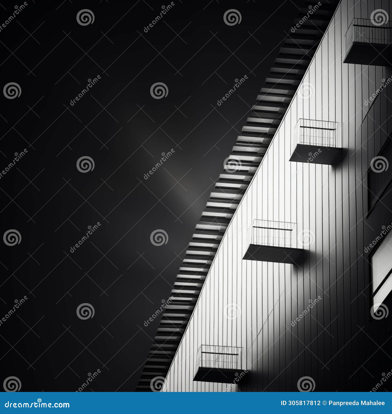 Minimal Building with Light, for Abstract Background. Stock ...