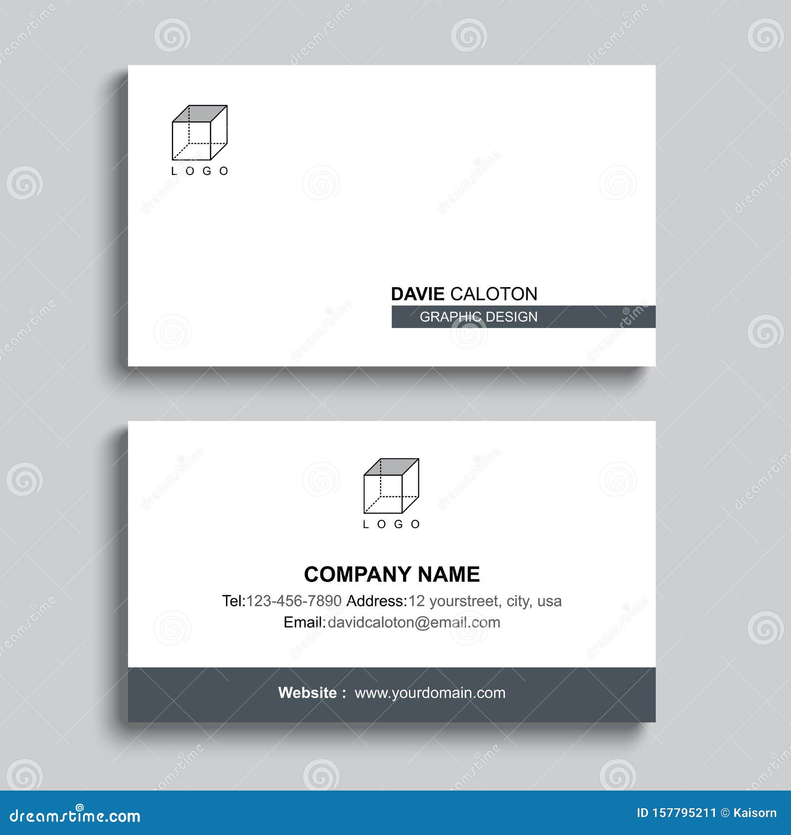 Minimal Business Card Print Template Design. Gray Pastel Color and ... Minimal Business Card Print Template Design. Gray Pastel Color and ...