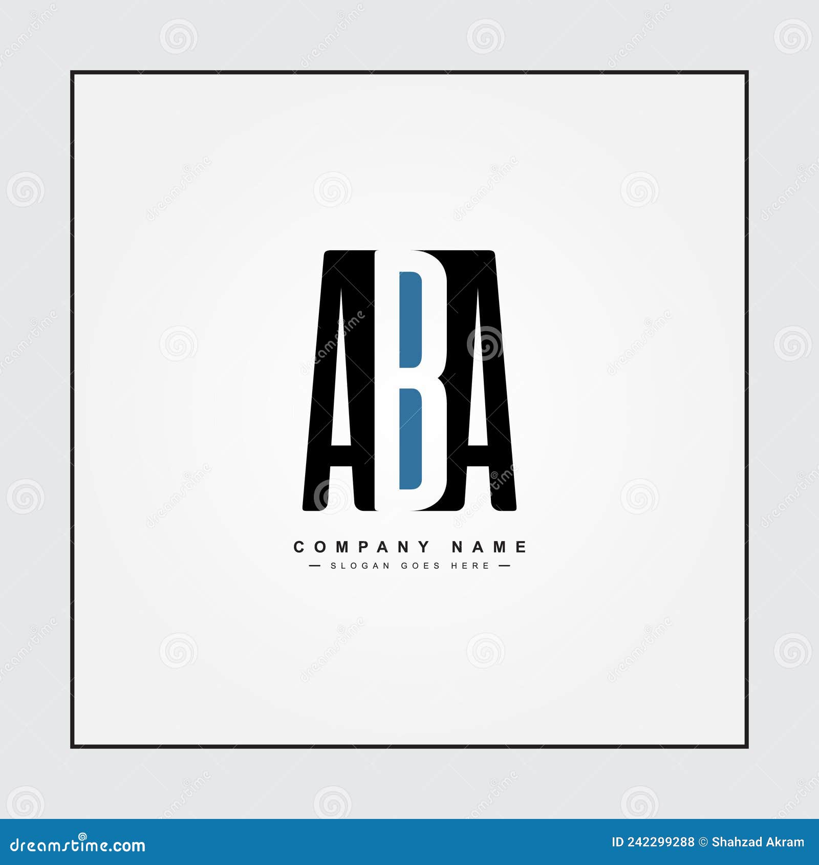 Minimal Business Logo for Alphabet ABA - Initial Letter a, B and a ...