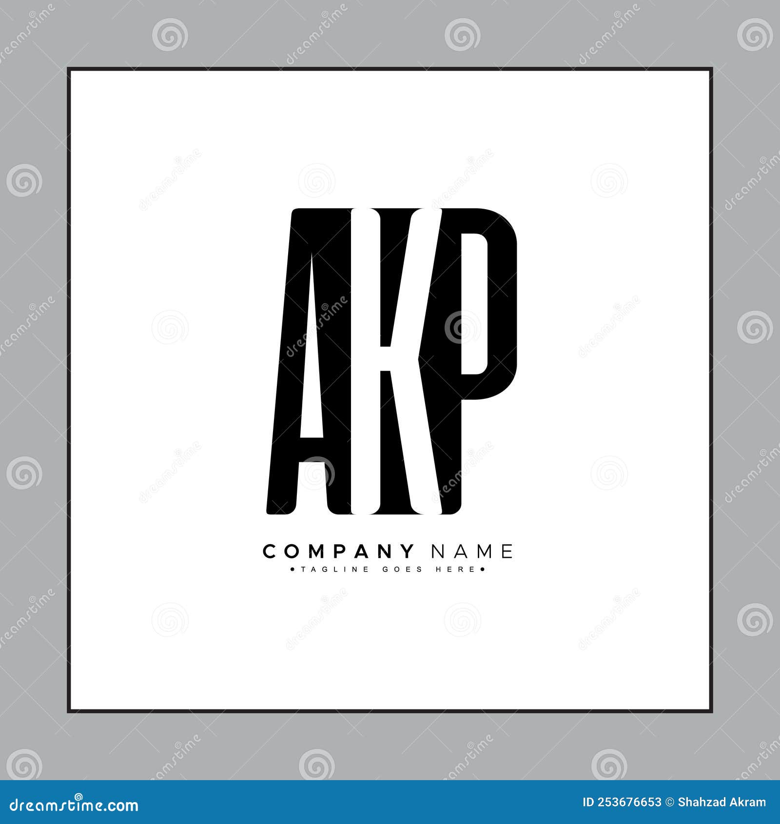 Minimal Business Logo for Alphabet AKP - Initial Letter a, K and P ...