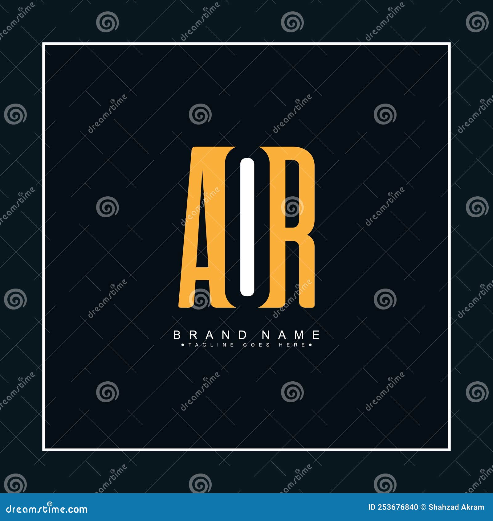 Minimal Business Logo for Alphabet AOR - Initial Letter a, O and R ...