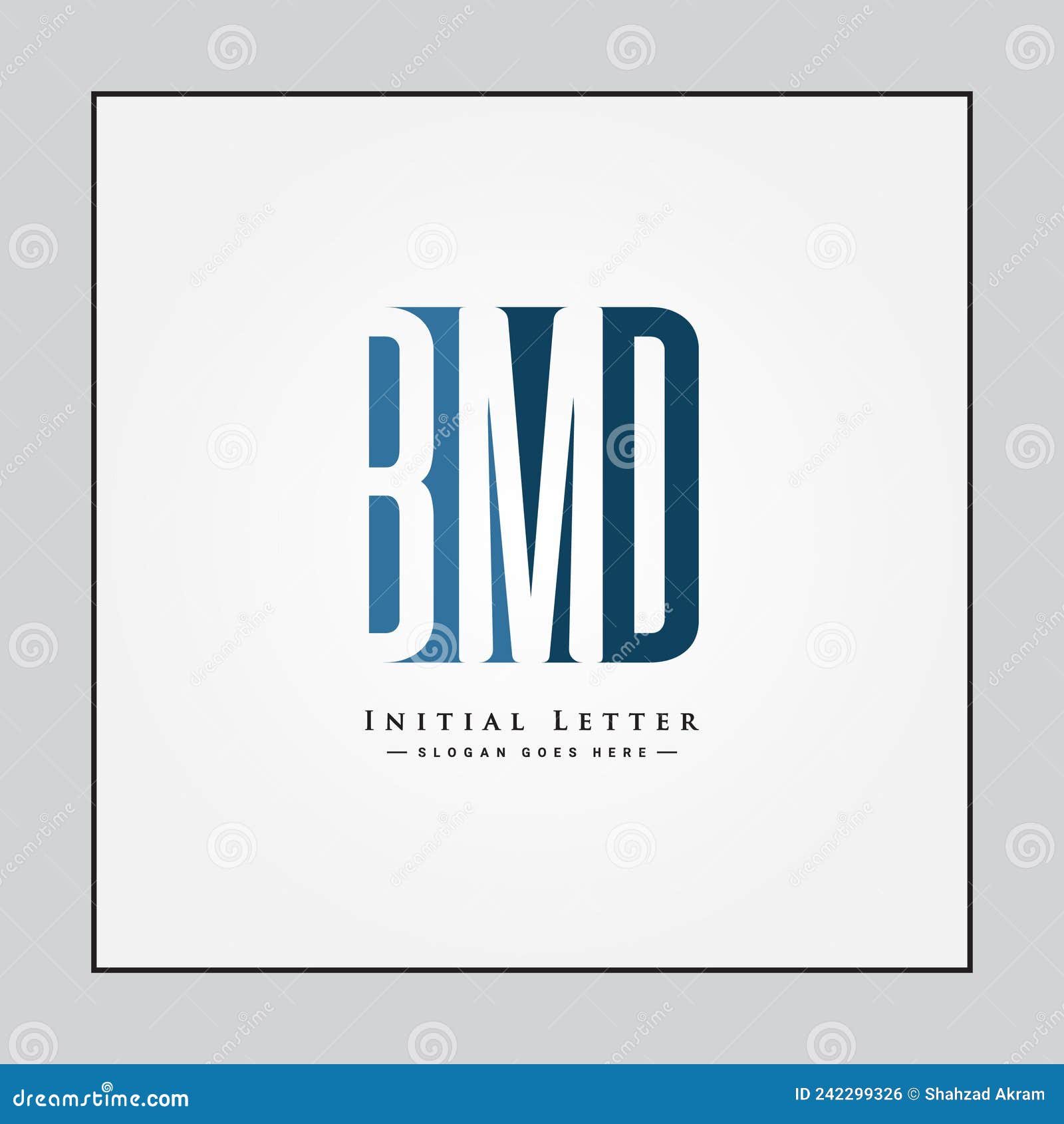 Minimal Business Logo for Alphabet BMD - Initial Letter B, M and D ...