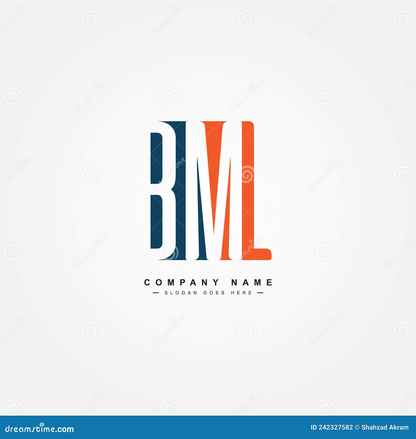Minimal Business Logo for Alphabet BML - Initial Letter B, M and L ...