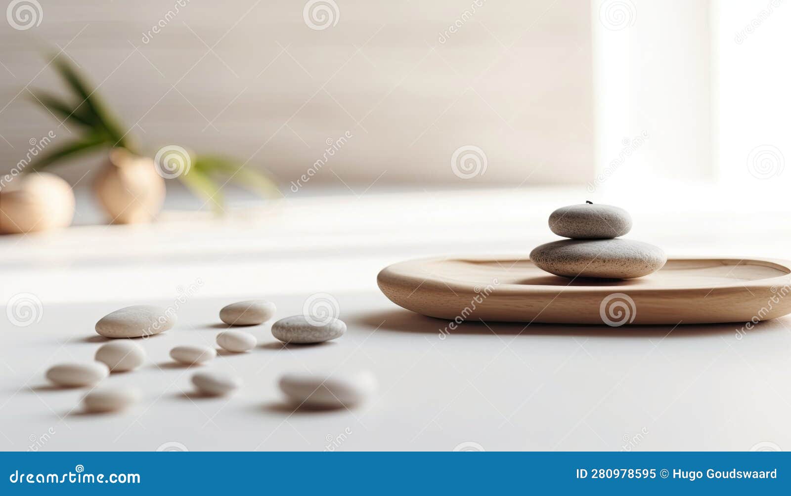 Minimal and Calm. Concept of Mindfulness. Pebbles Balancing. Ai ...